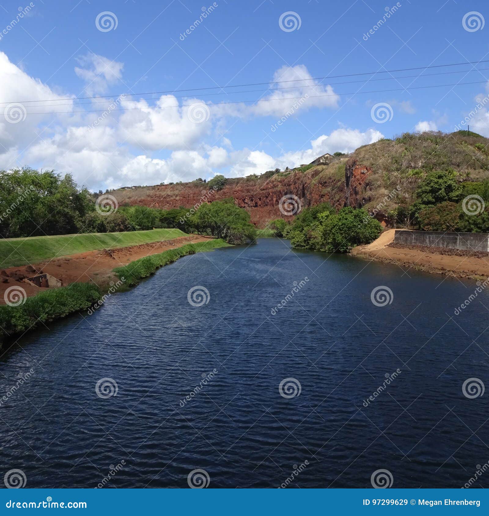 Hawaii river stock image. Image of river, swing, kauai - 97299629