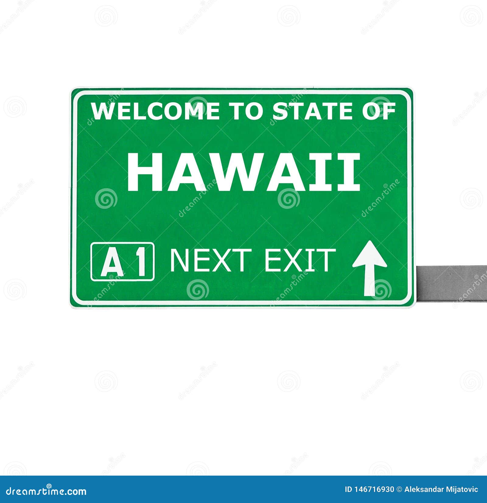 HAWAII Road Sign Isolated on White Stock Photo - Image of roadside ...