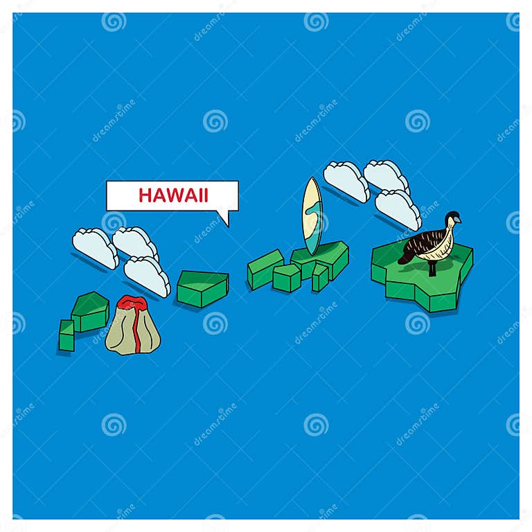 Hawaii State. Vector Illustration Decorative Design Stock Vector ...