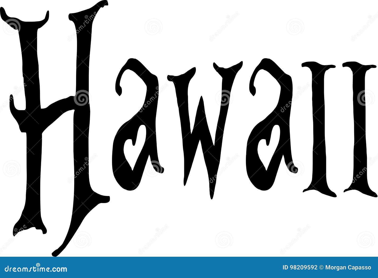 Hawaii, Text Design. Typography Poster. Usable As Background. Modern ...