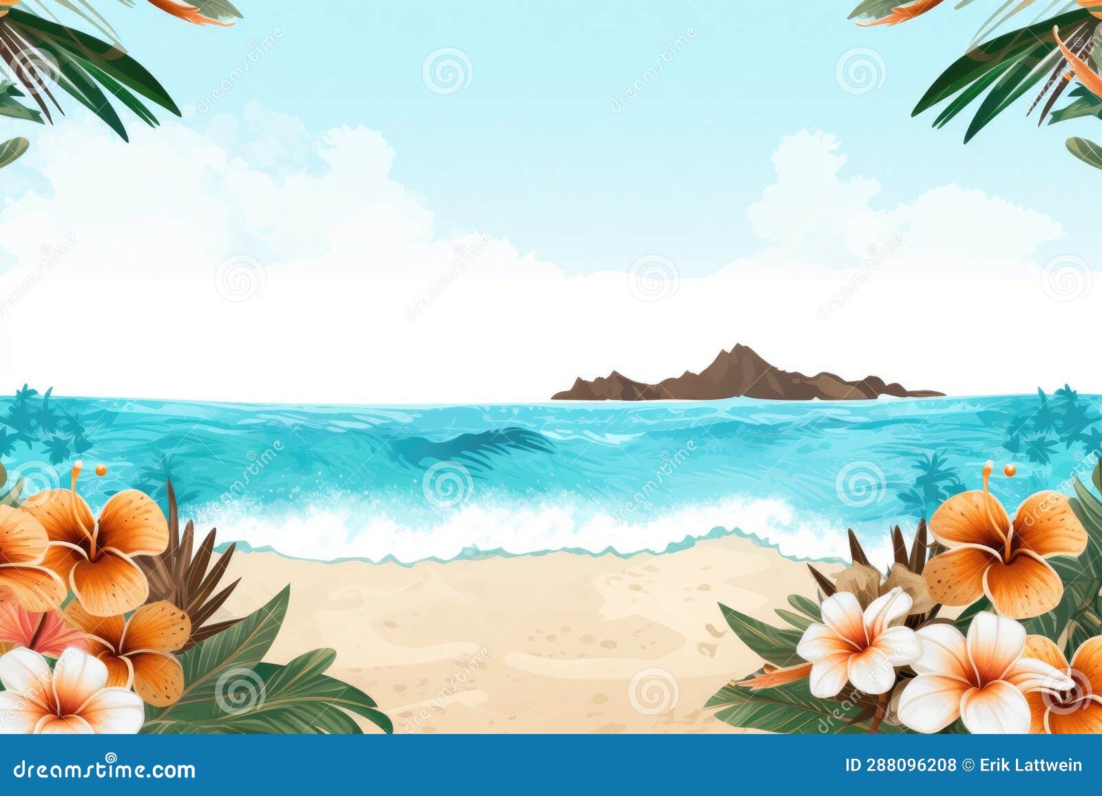 Hawaii Themed Background Large Copy Space - Stock Picture Backdrop ...