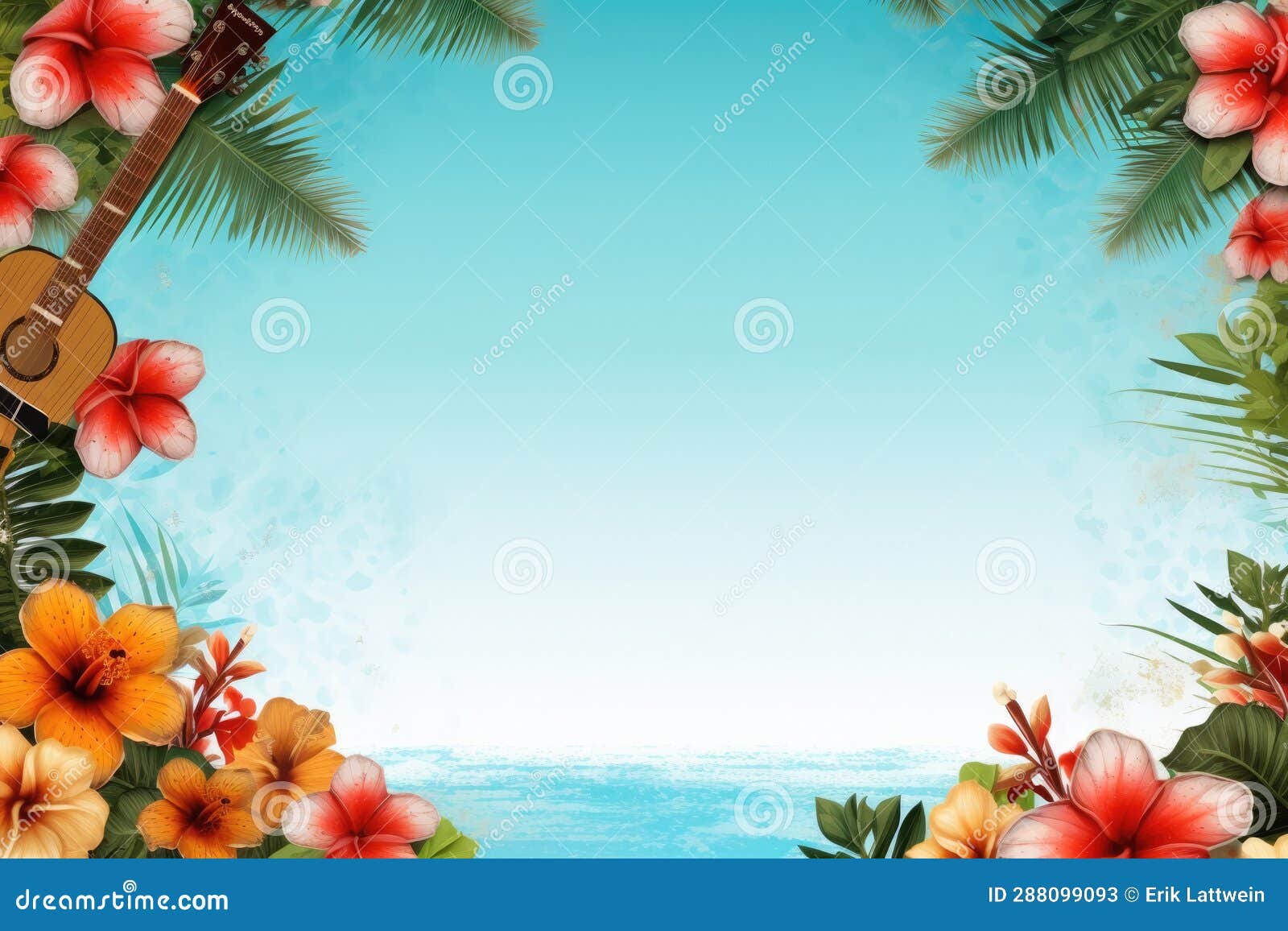 Hawaii Themed Background Large Copy Space - Stock Picture Backdrop ...