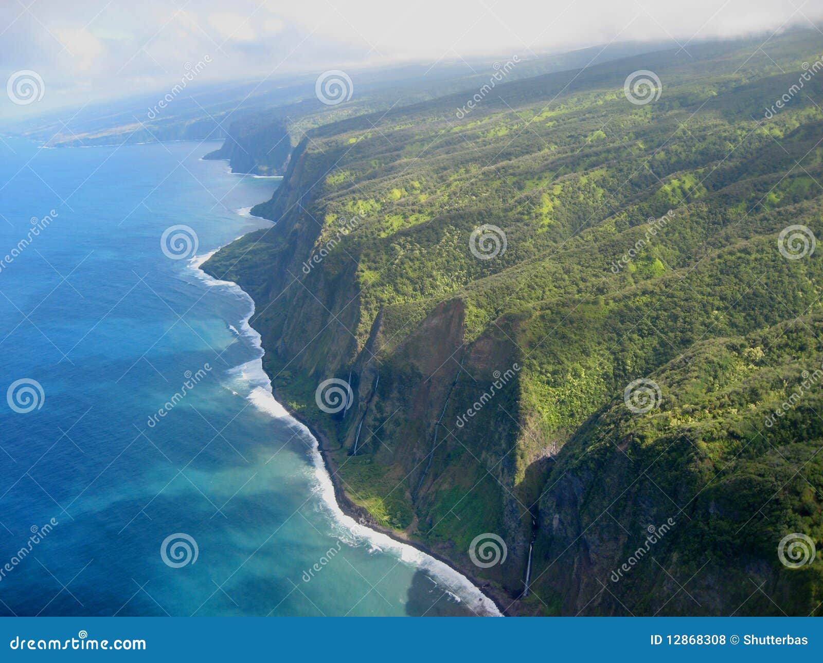 Hawaiian cliffs stock photo. Image of beach, exotic, blue - 12868308