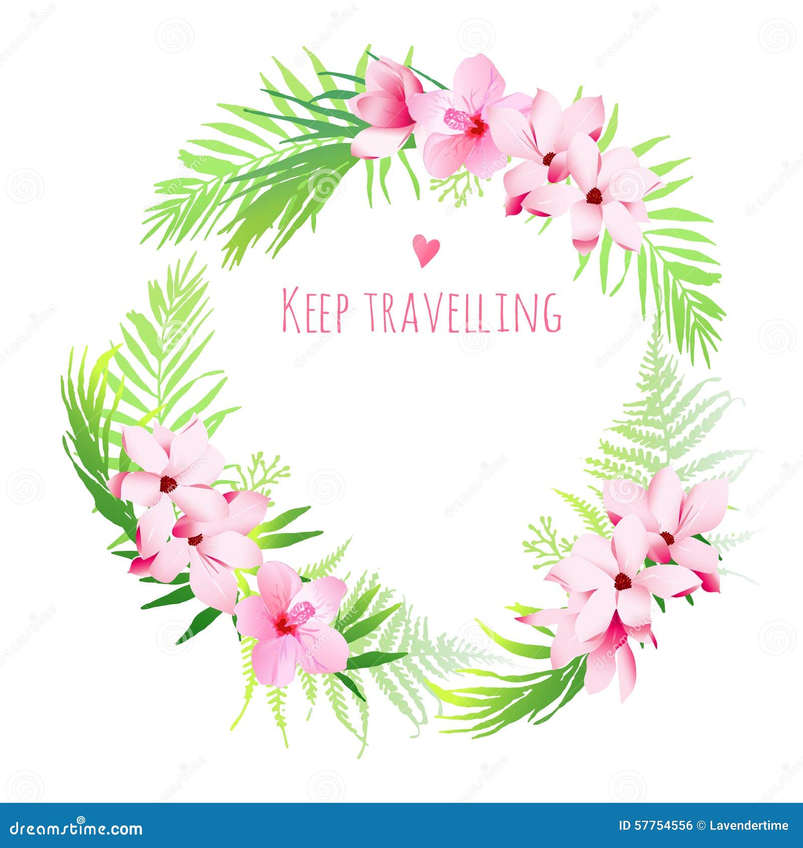 Hawaiian Exotic Plants Vector Design Frame Stock Vector - Illustration ...