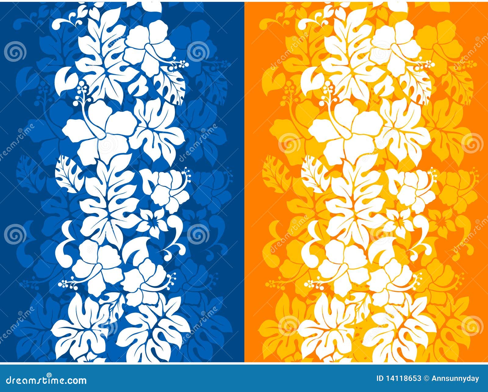 Hawaiian Floral Pattern Tillable Background. Stock Photography ...