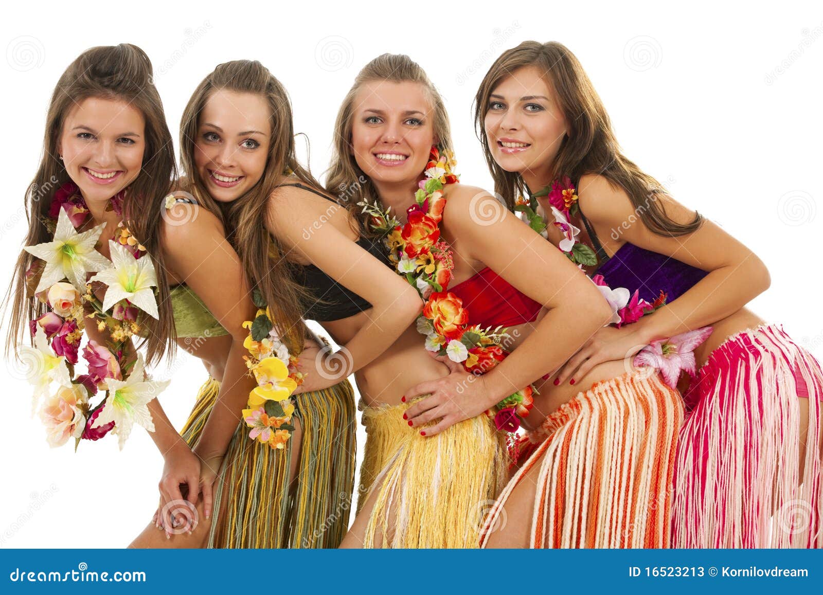 Hawaiian Hula Dancer Girls stock image. Image of female - 16523213
