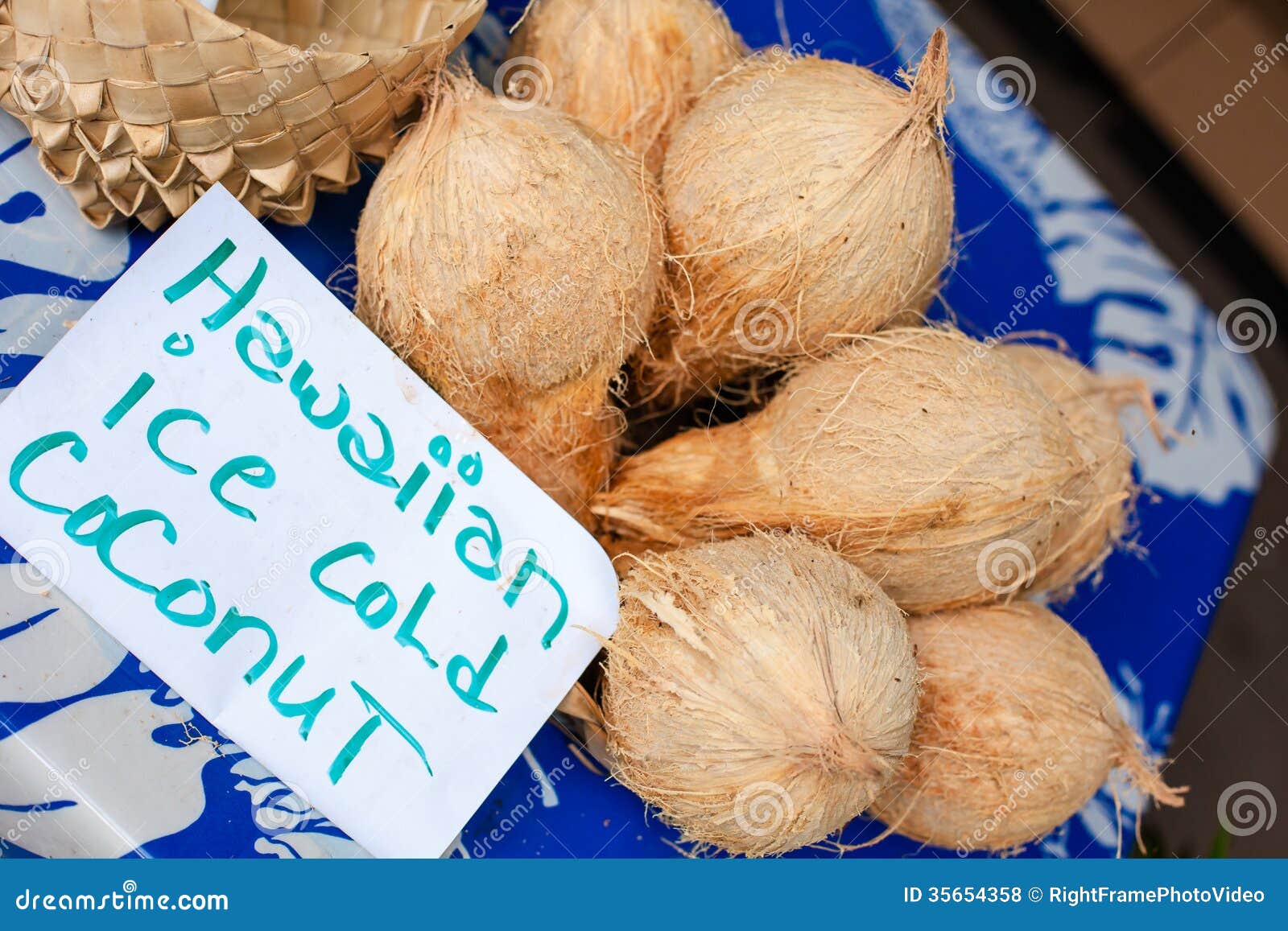 Hawaiian ice cold coconut stock photo. Image of coconut - 35654358
