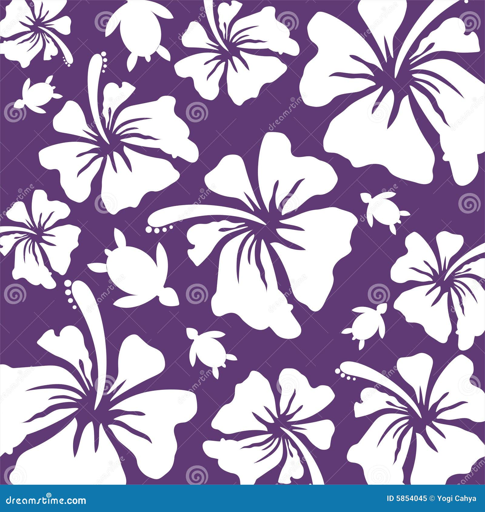 Hawaiian Pattern - Deep Blue Stock Illustration - Illustration of ...