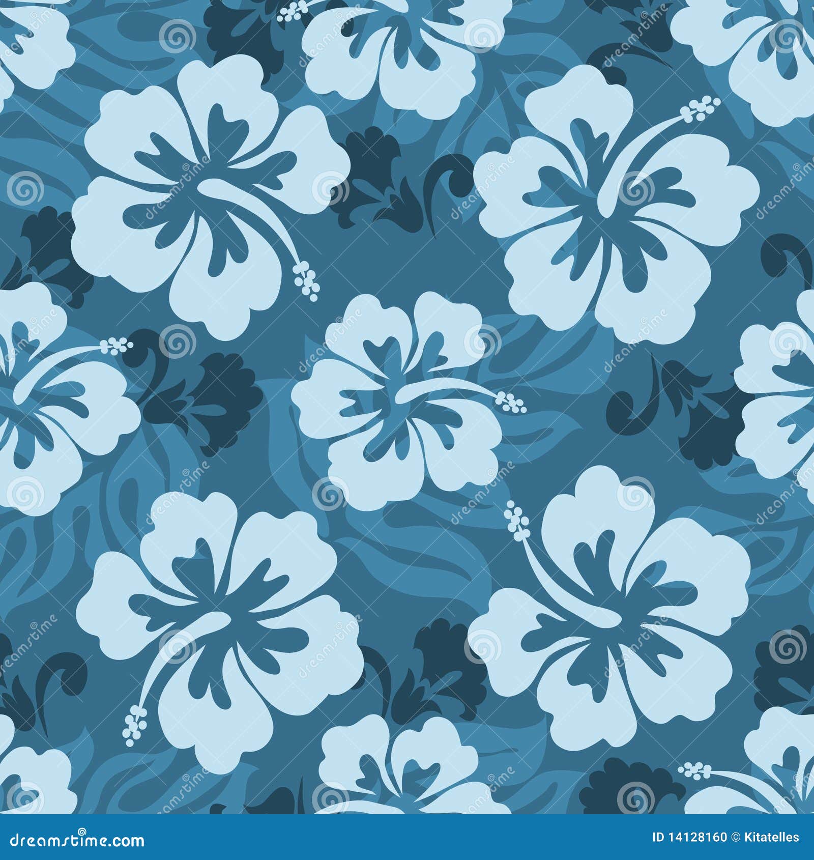 Hawaiian seamless pattern stock vector. Illustration of hibiscus - 14128160