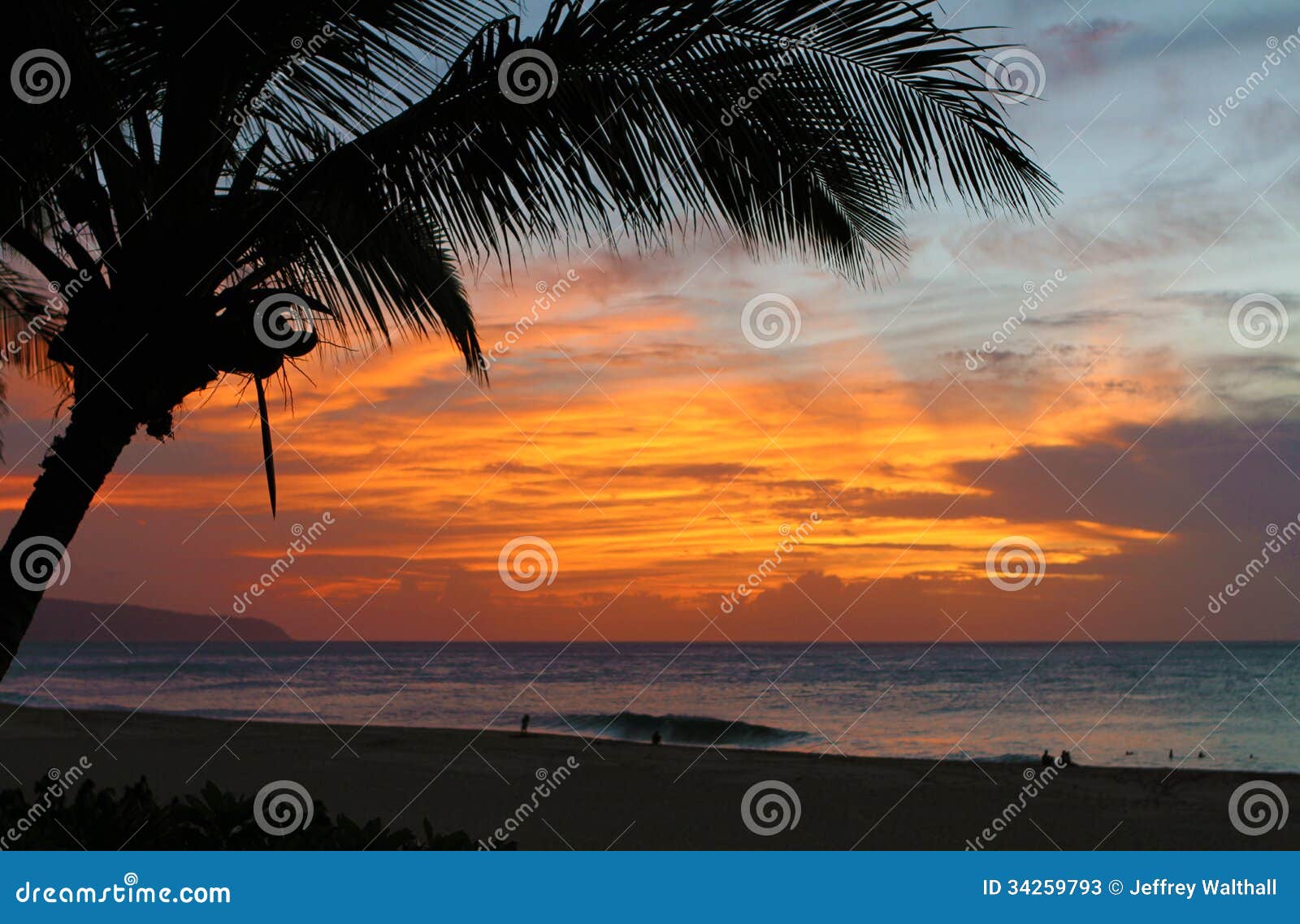 Hawaiian Sunset stock image. Image of coastal, summertime - 34259793