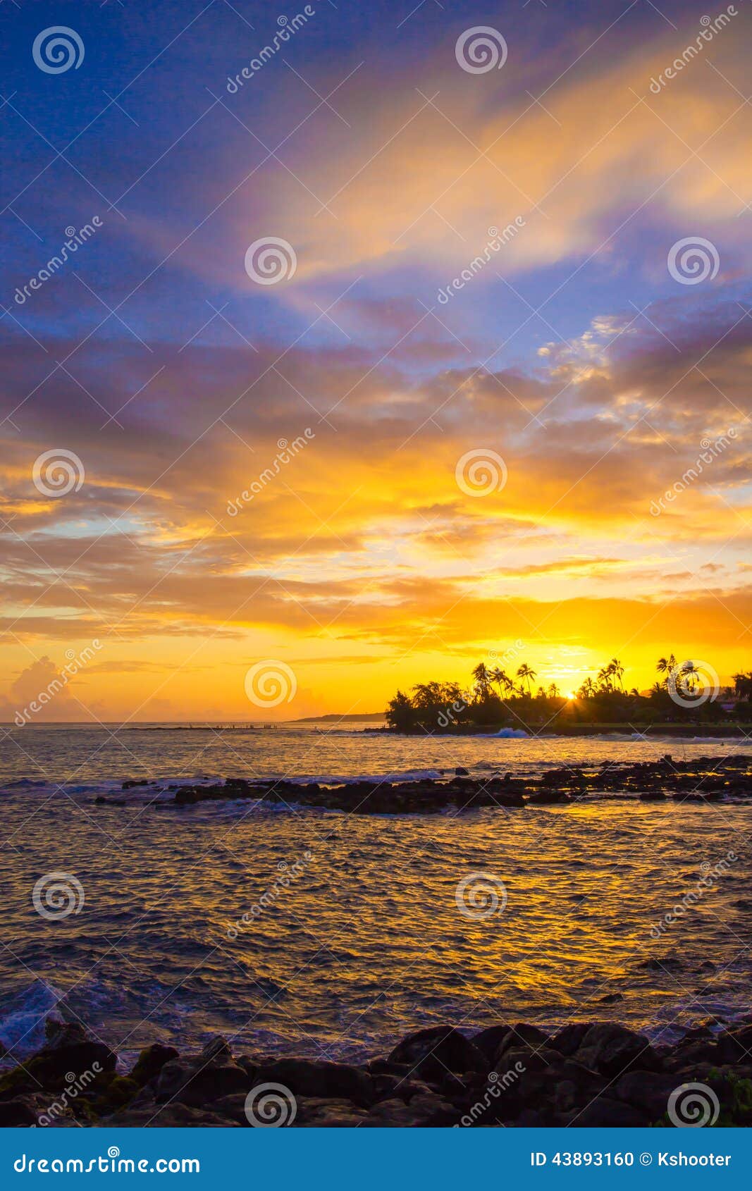 Hawaiian Sunset stock photo. Image of hawaiian, hawaii - 43893160