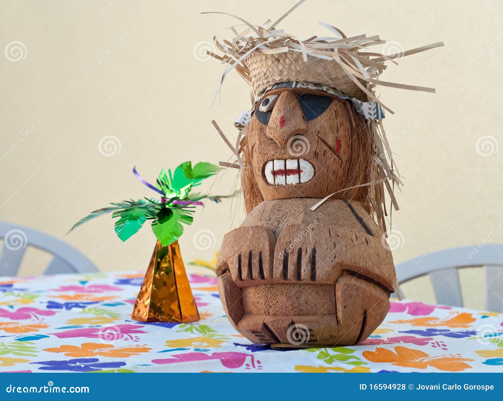 Hawaiian Table Tiki Man stock photo. Image of magical - 16594928