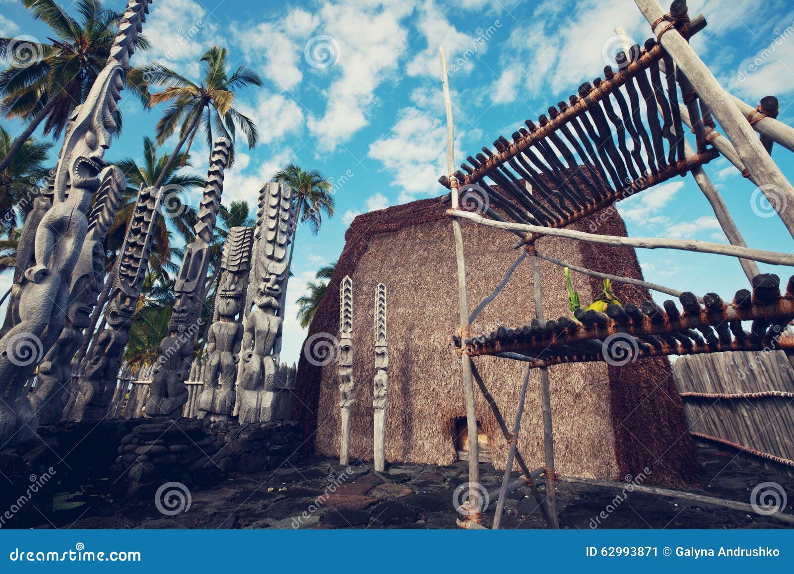 Hawaiian Tiki stock image. Image of hawaiian, native - 62993871