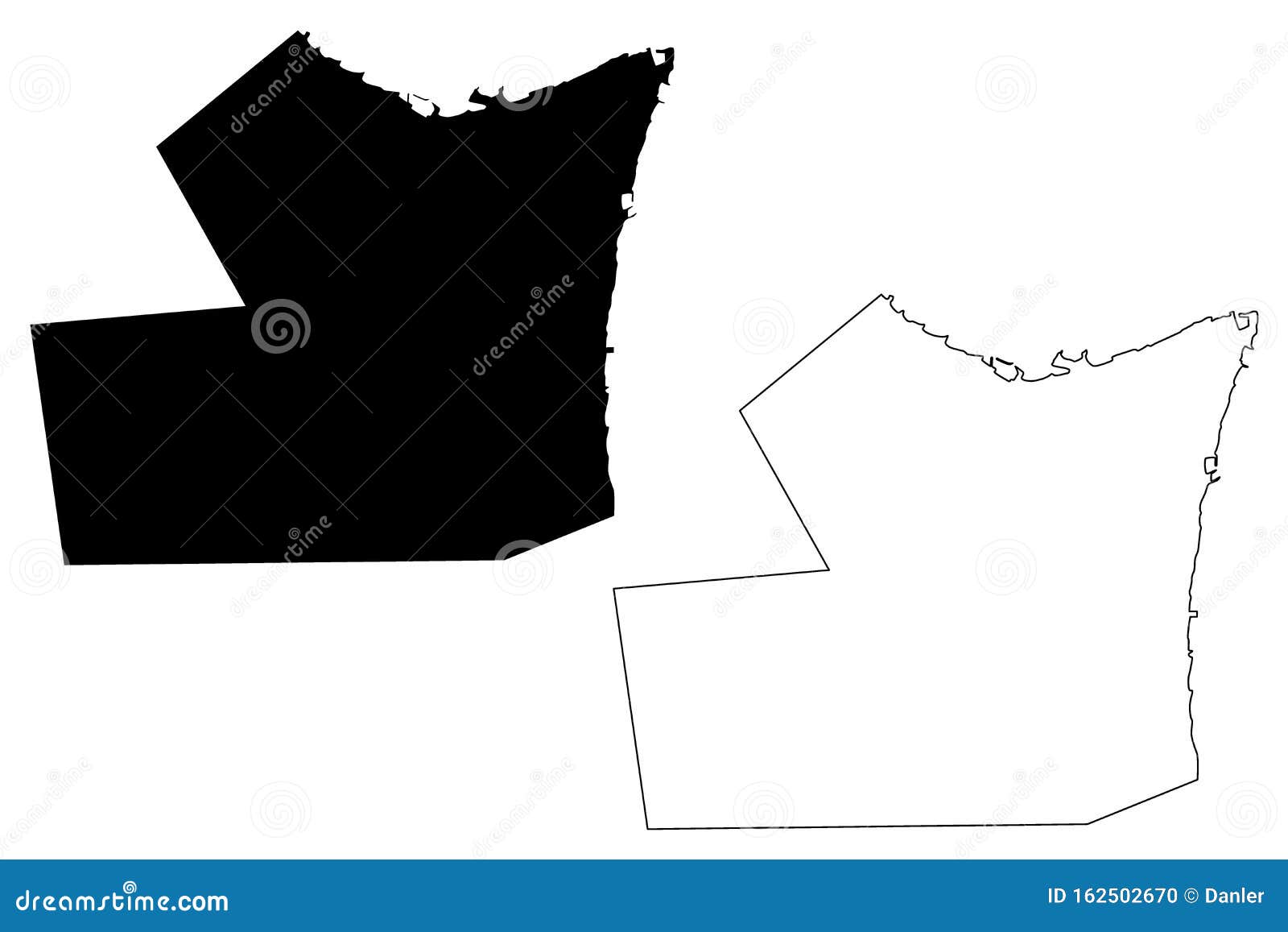 Hawalli Governorate State of Kuwait, Governorates of Kuwait Map Vector ...