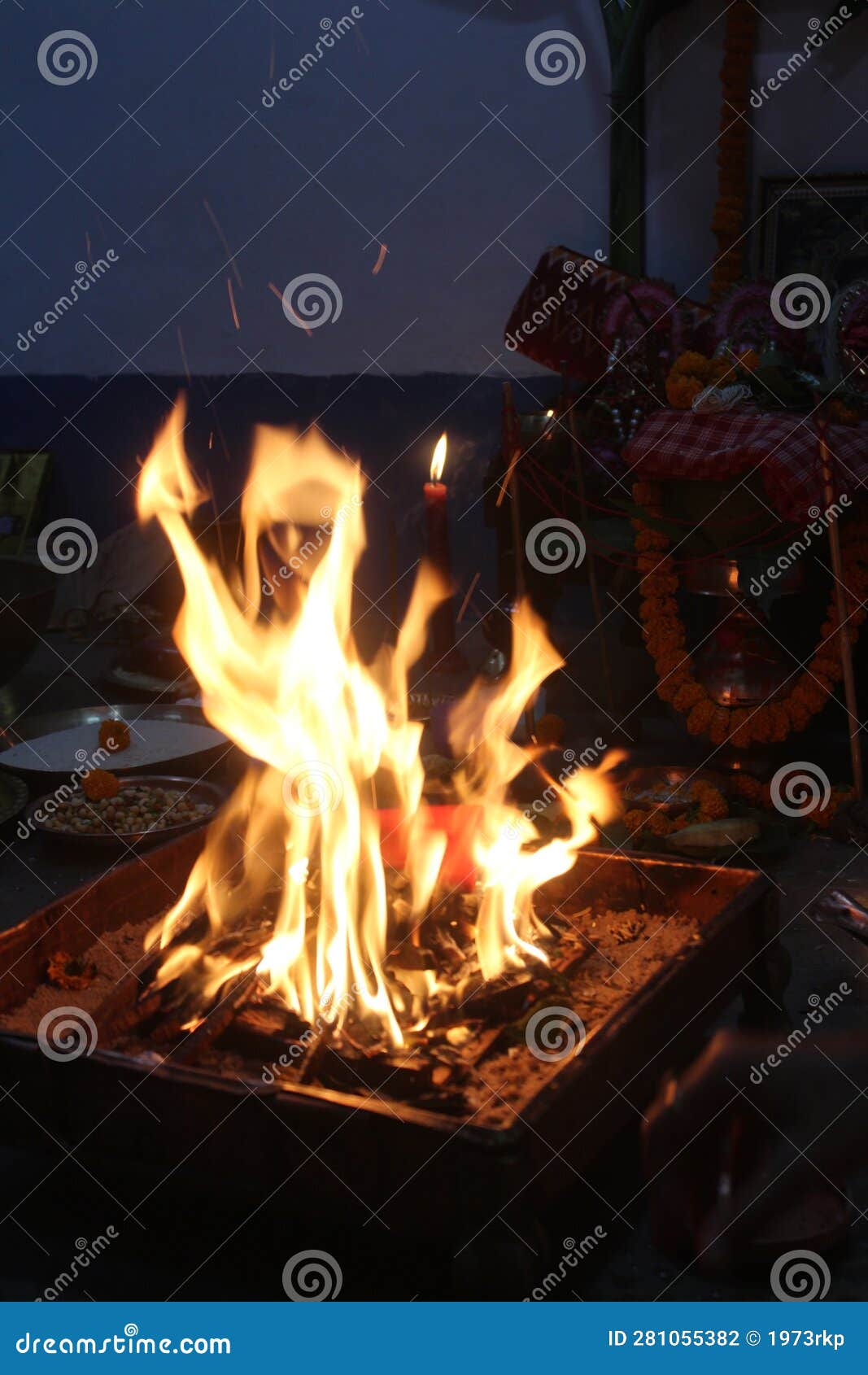 Indian Hawan And Pooja Fire Stock Images. | CartoonDealer.com #171205871