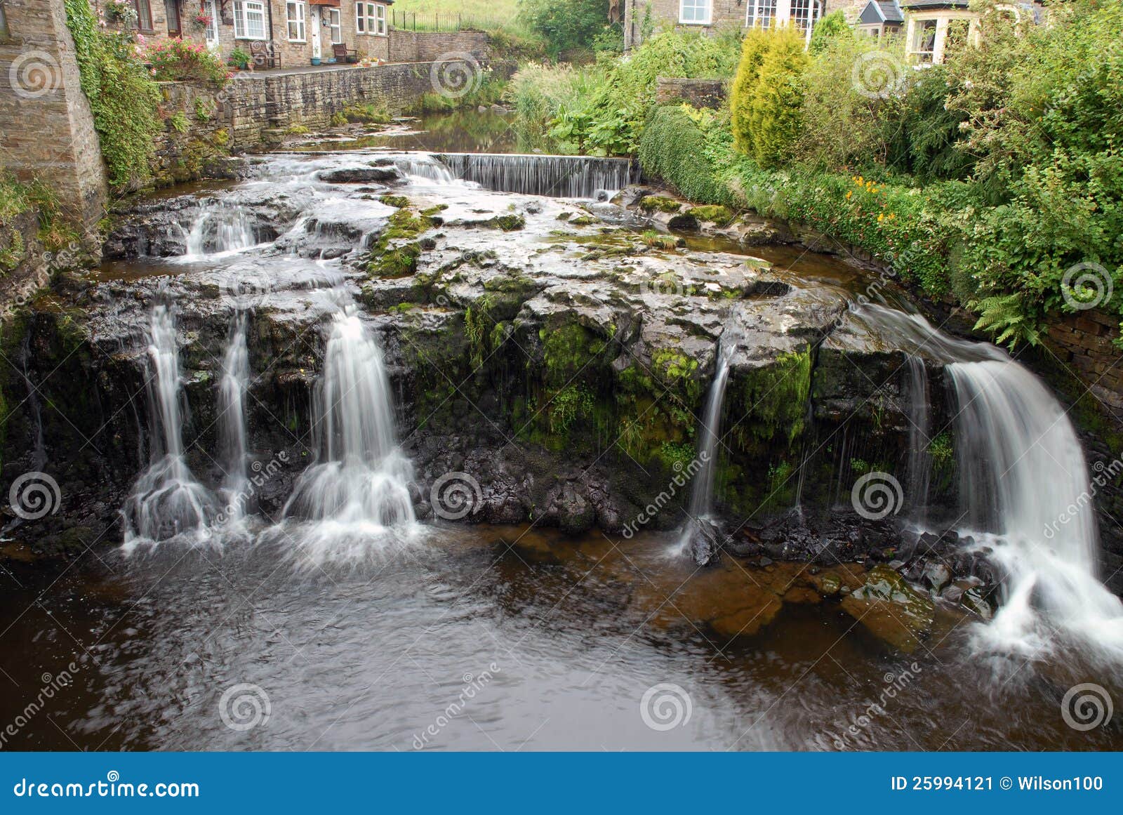 Hawes Waterfall in North Yorkshire Stock Image - Image of village ...