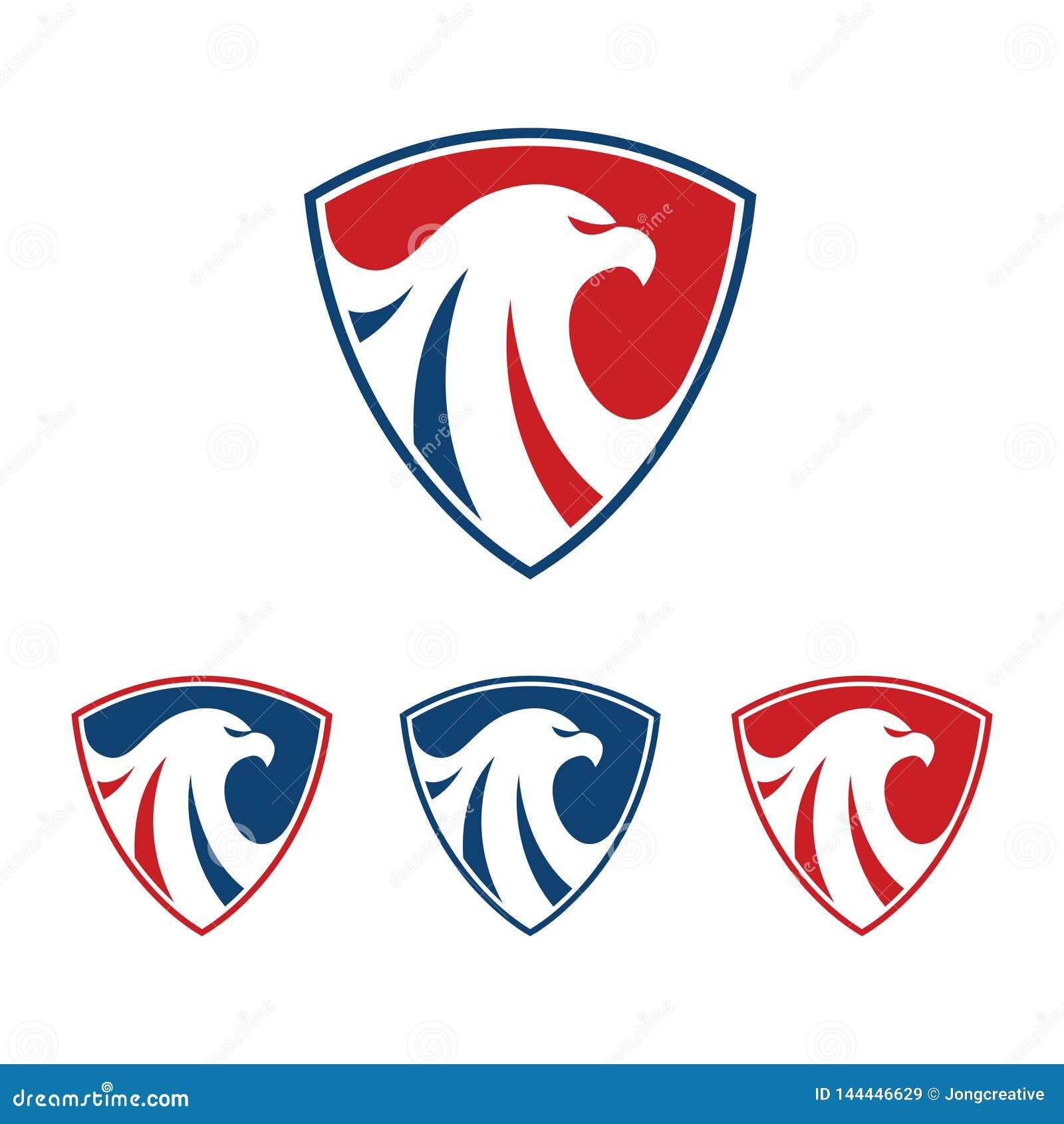 Hawk Eagle Eye Strong Shield Protection Guard Stock Vector ...