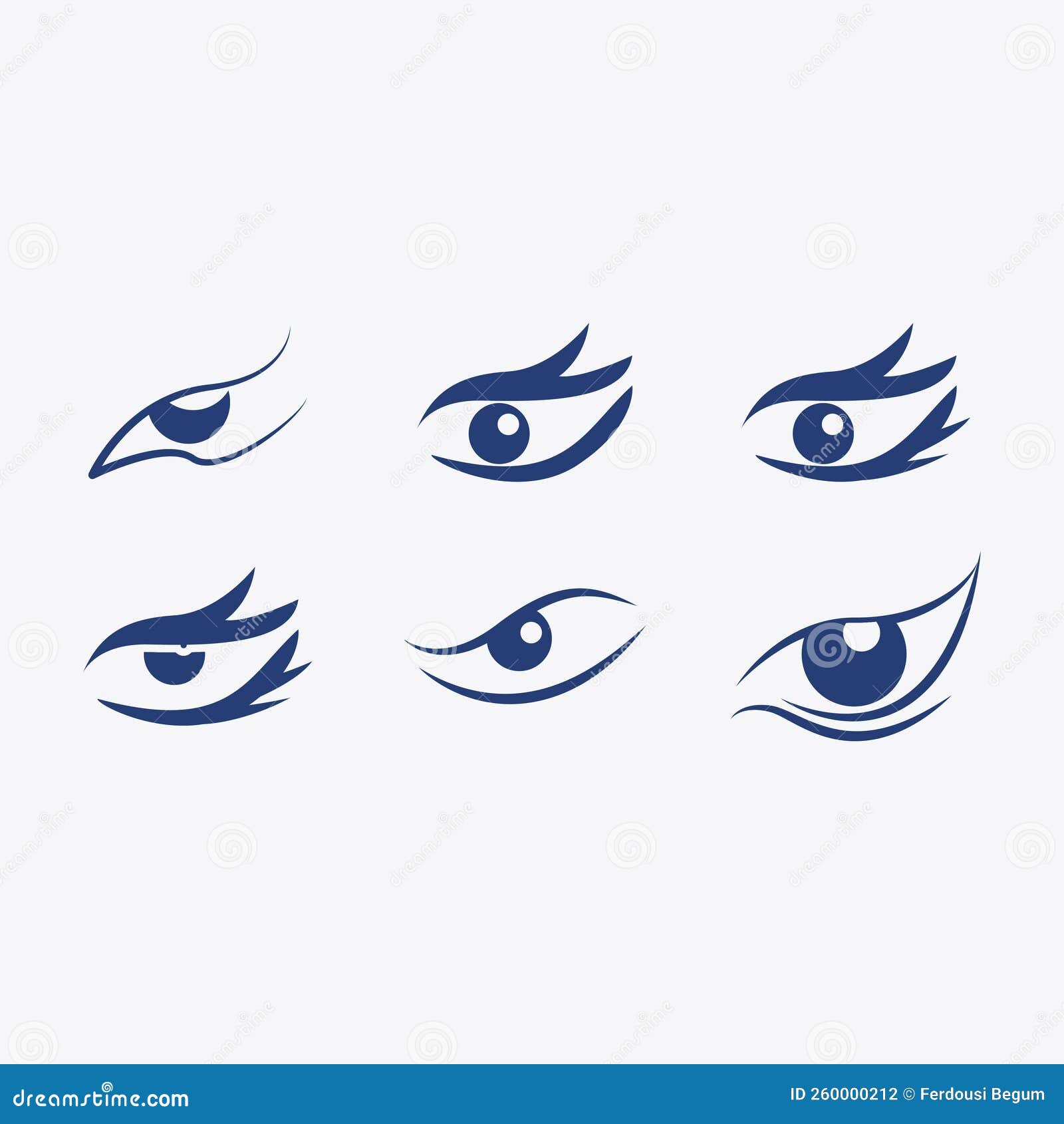 Hawk Eyeball Icones Vector. Creative Line Bird and Eye Stock Vector ...