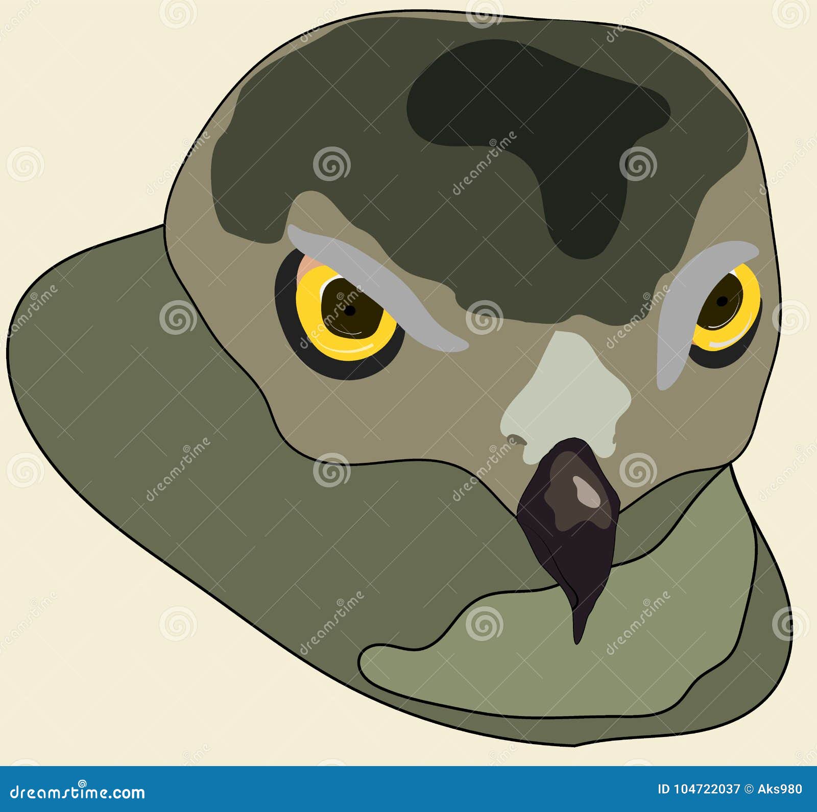 Hawk Face Sharp Colours Vector Illustration Icon Logo Stock Vector ...