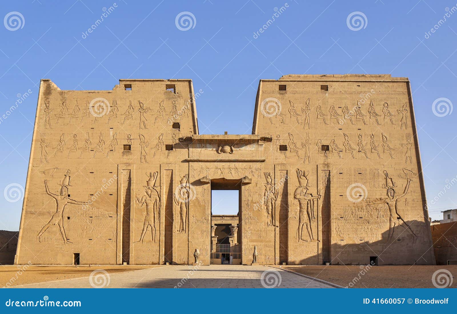 The Hawk God Temple in Egypt Stock Image - Image of culture, places ...