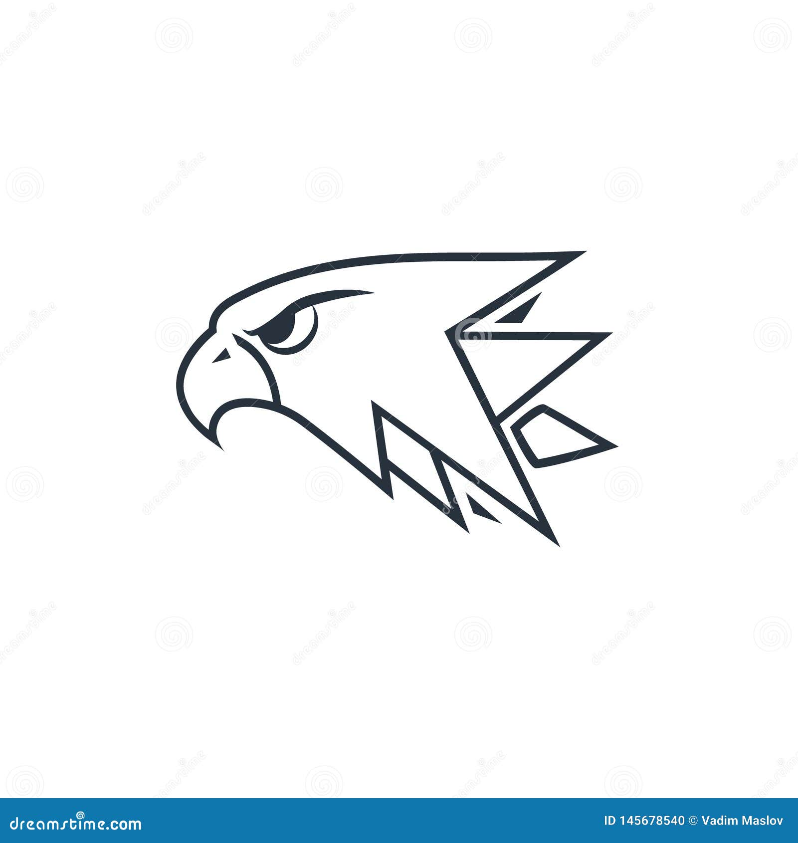 Hawk head icon. stock vector. Illustration of circle - 145678540