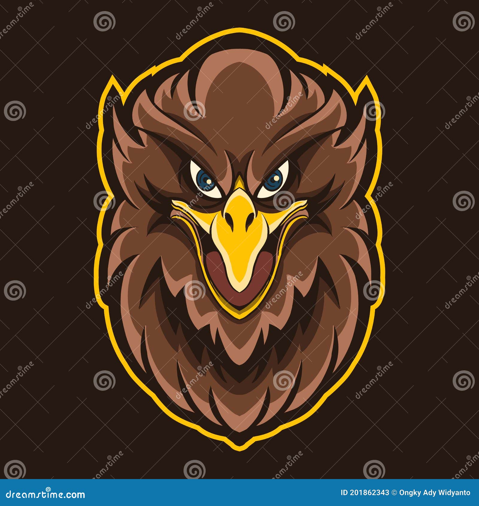 Hawk Head Vector Illustration Design Stock Vector - Illustration of ...