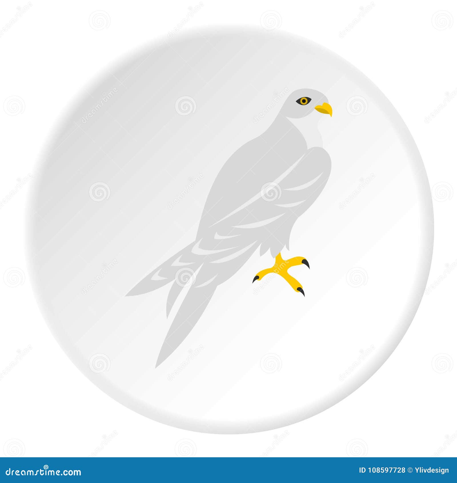 Hawk icon circle stock vector. Illustration of power - 108597728