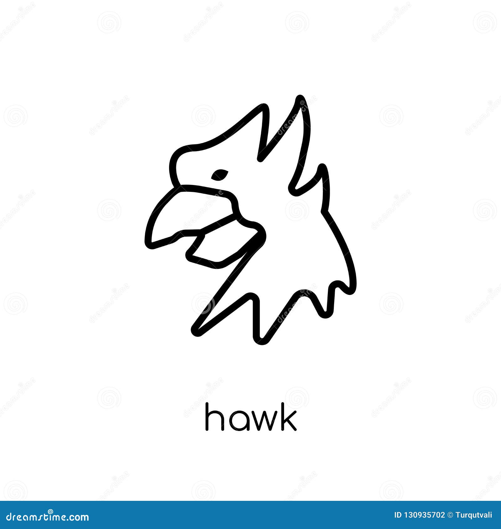 Hawk Icon. Trendy Modern Flat Linear Vector Hawk Icon on White B Stock ...