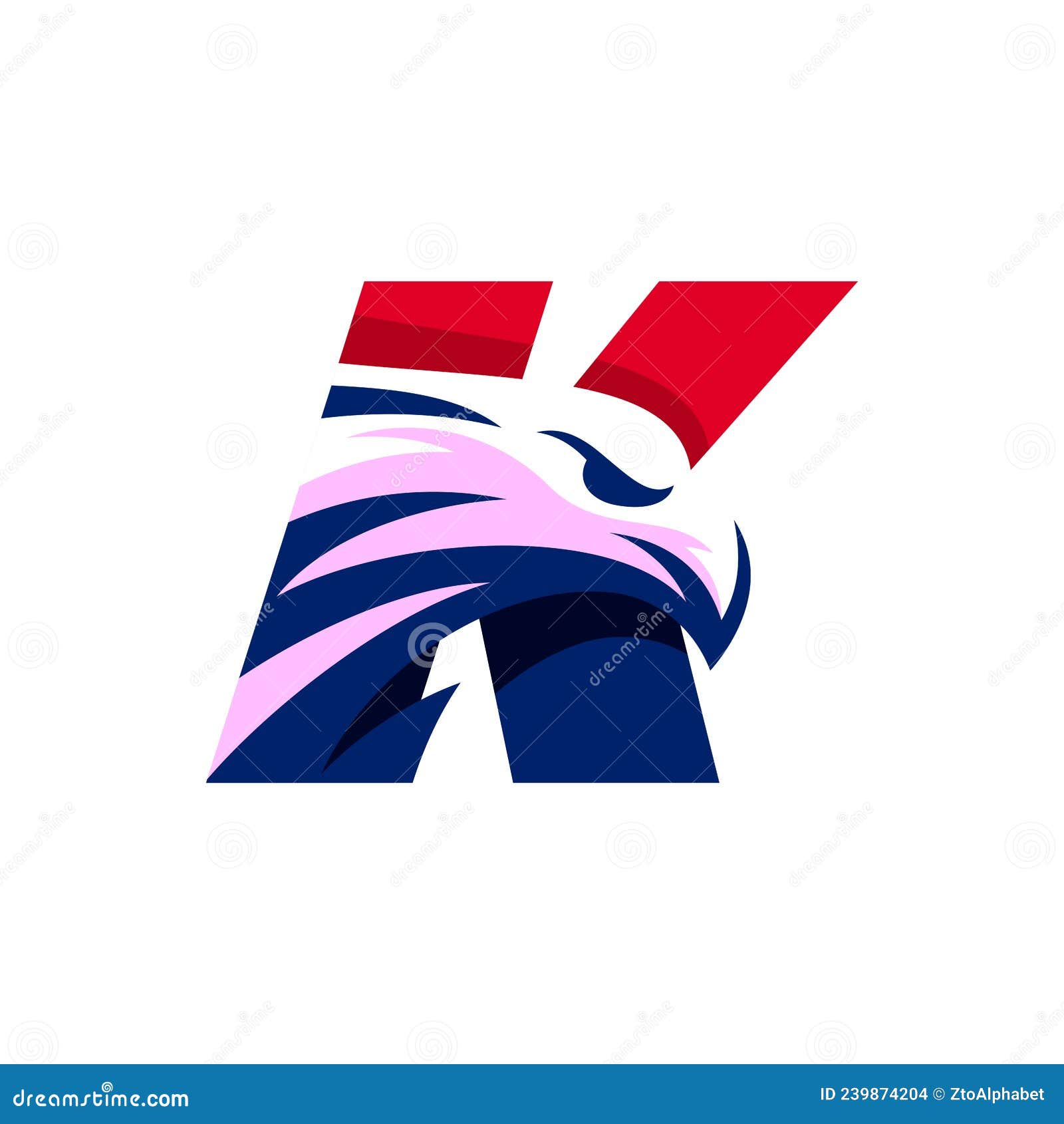 Hawk Letter K Bird Logo Template Stock Vector - Illustration of force ...