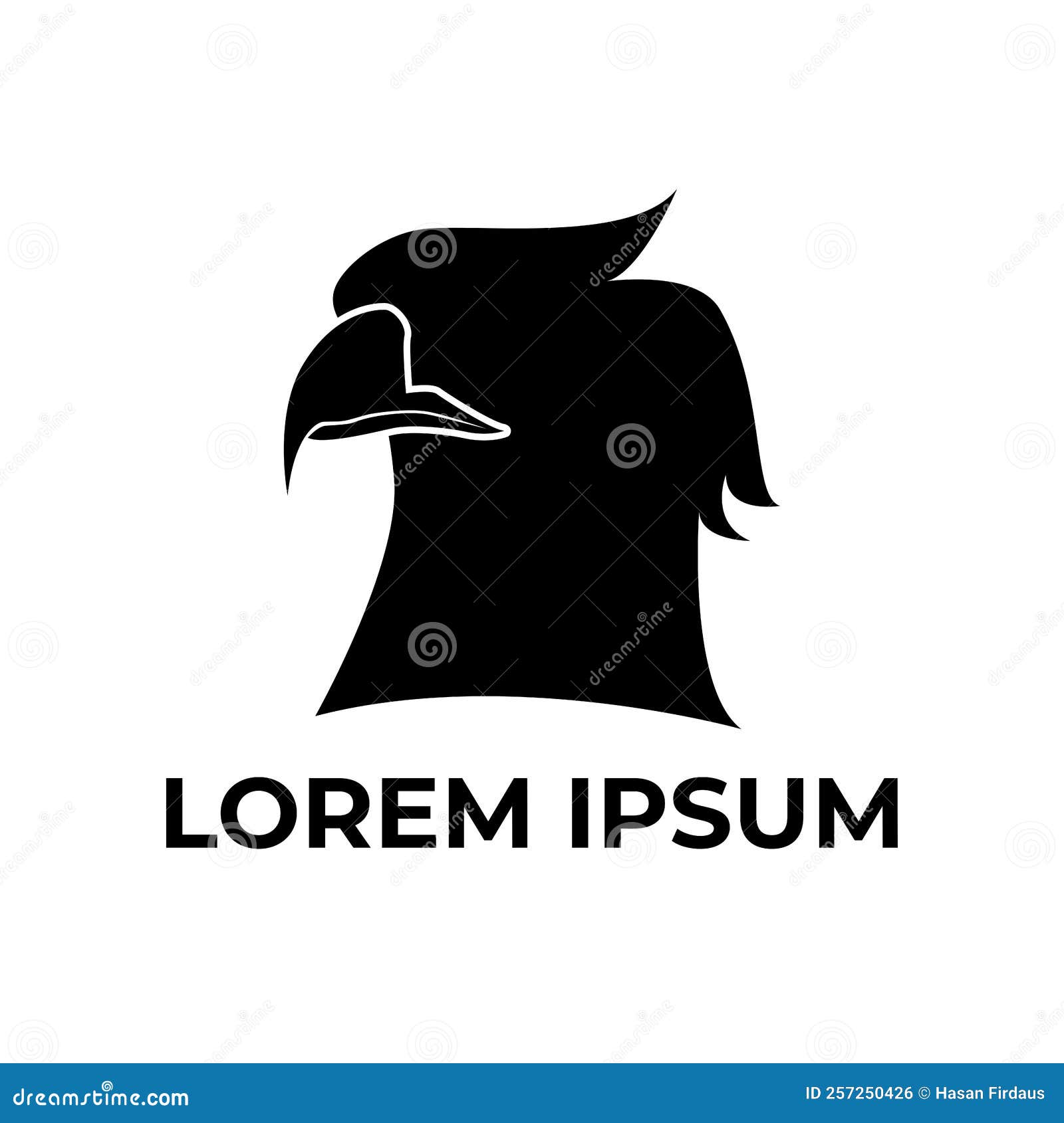 Hawk logo design stock illustration. Illustration of hawk - 257250426