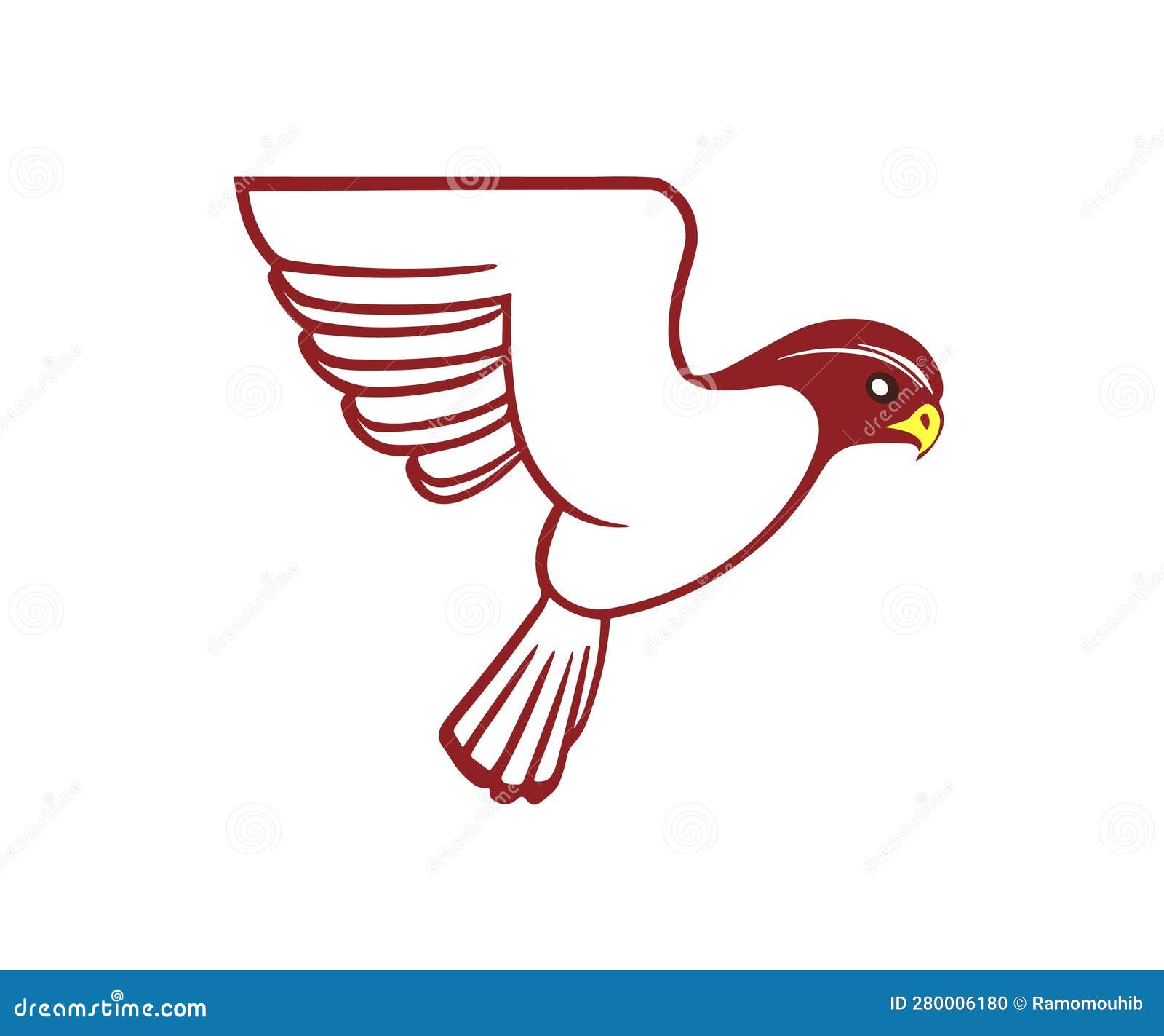 Hawk Logo Eagle Fly Slogan Cartoon Design Stock Vector - Illustration ...