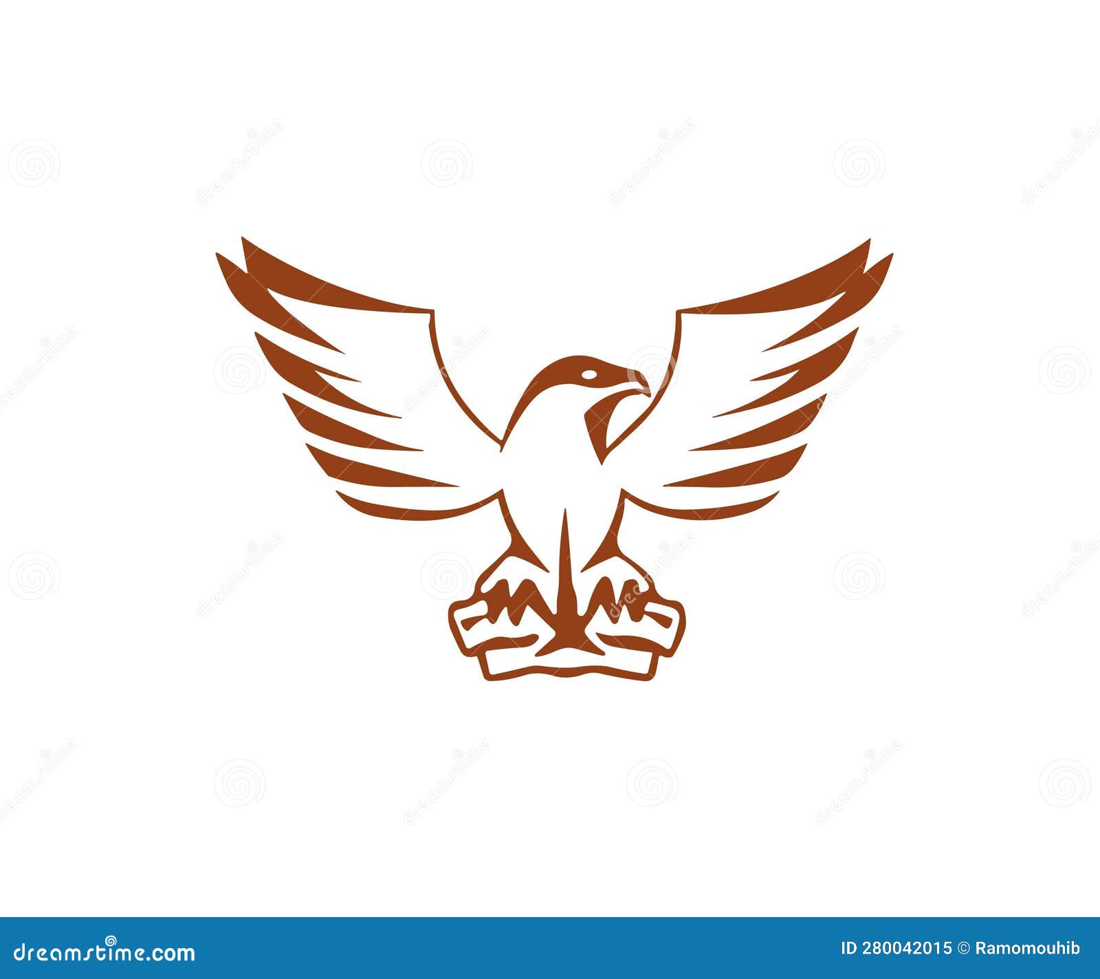 Hawk Logo Eagle Fly Slogan Cartoon Design Stock Illustration ...