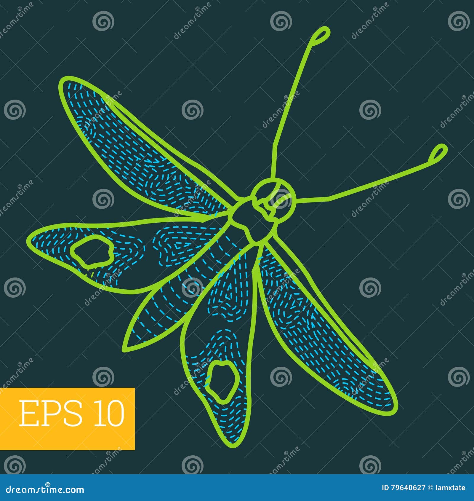 Fly Insect. Outline Silhouette. Design Element. Vector Illustration ...