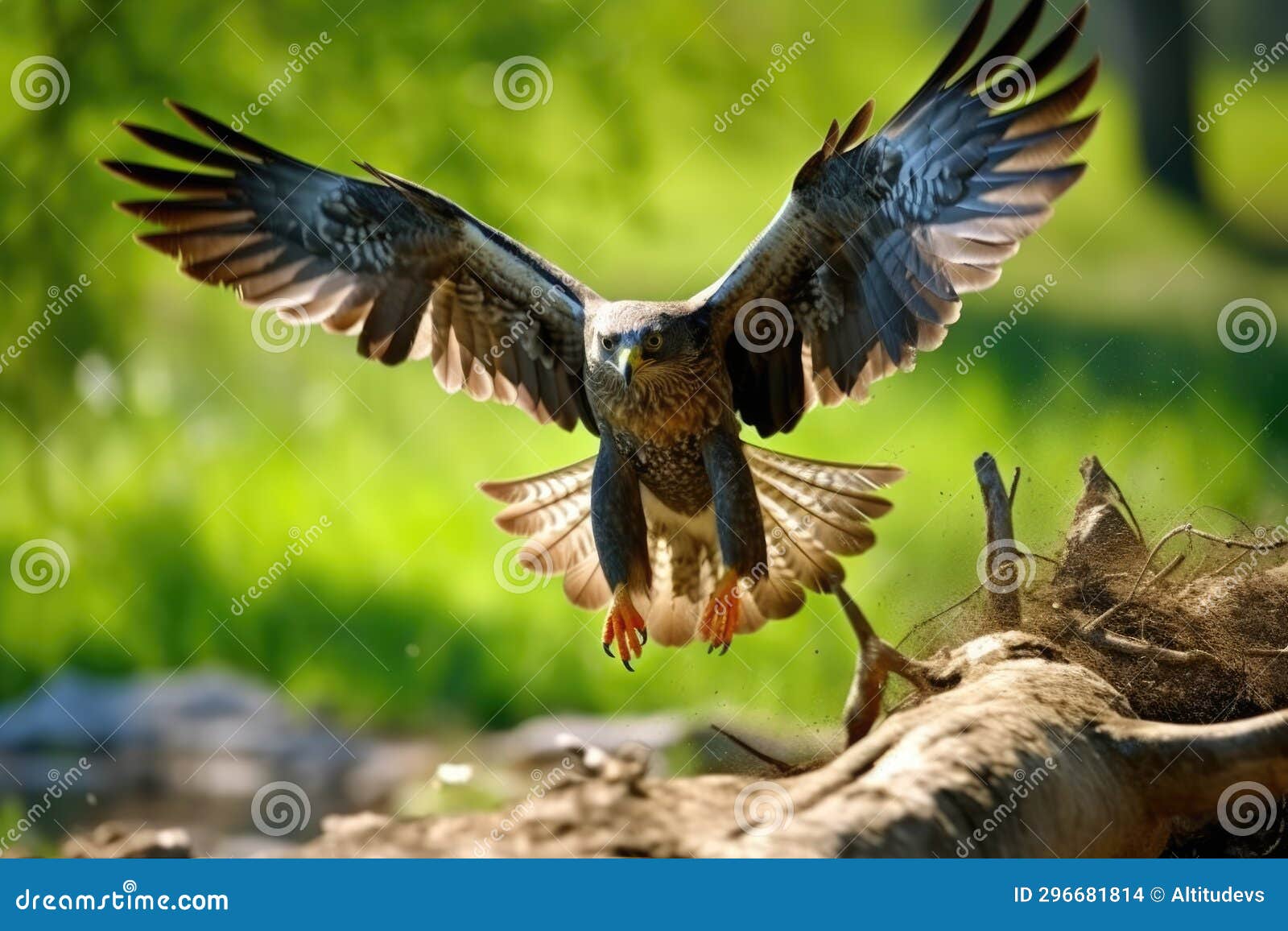 A Hawk Swooping Down To Grab a Mouse Stock Photo - Image of swooping ...