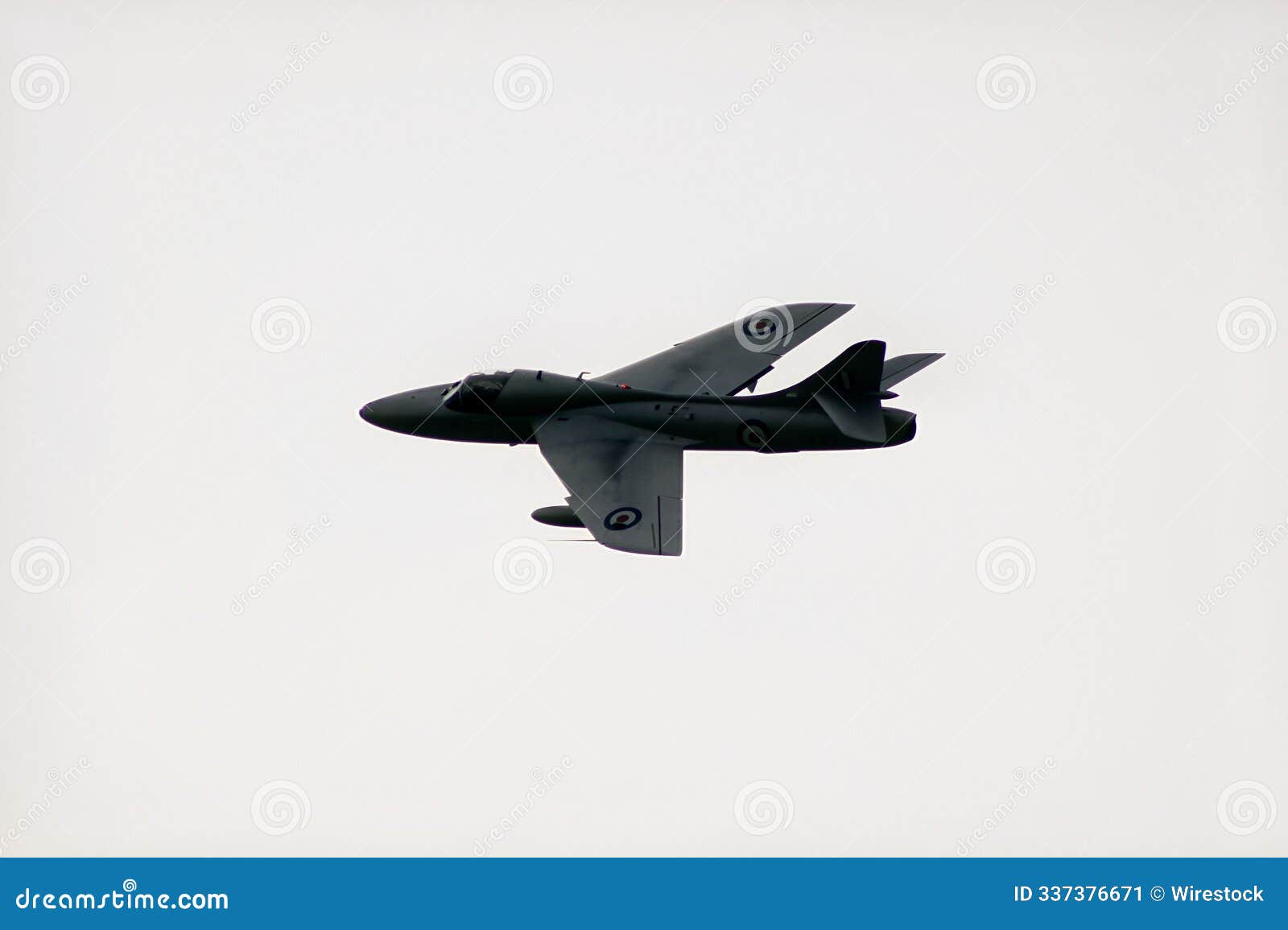 Hawker Hunter Military Jet Airplane In Tiger Livery Swiss Air Force In ...