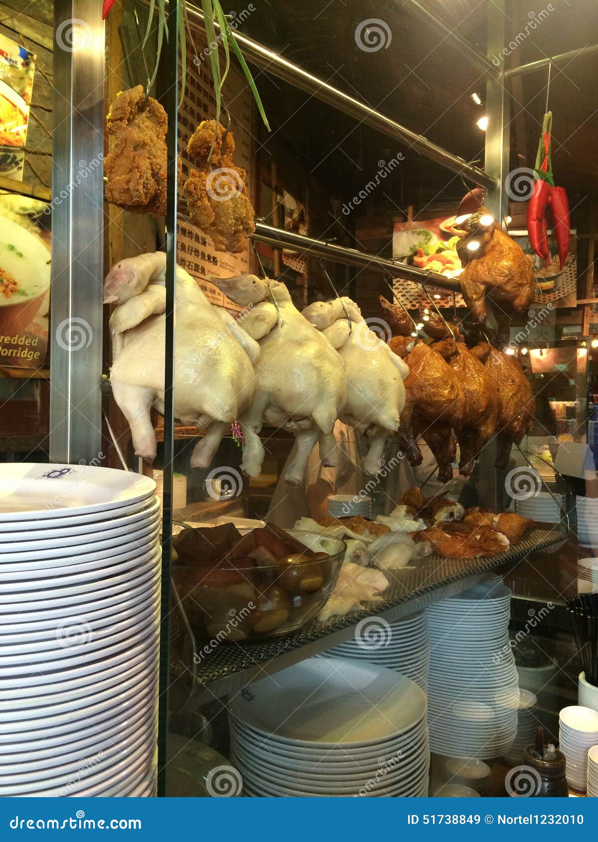 Hawker Stall Selling Chicken Rice Stock Image - Image of chinese ...
