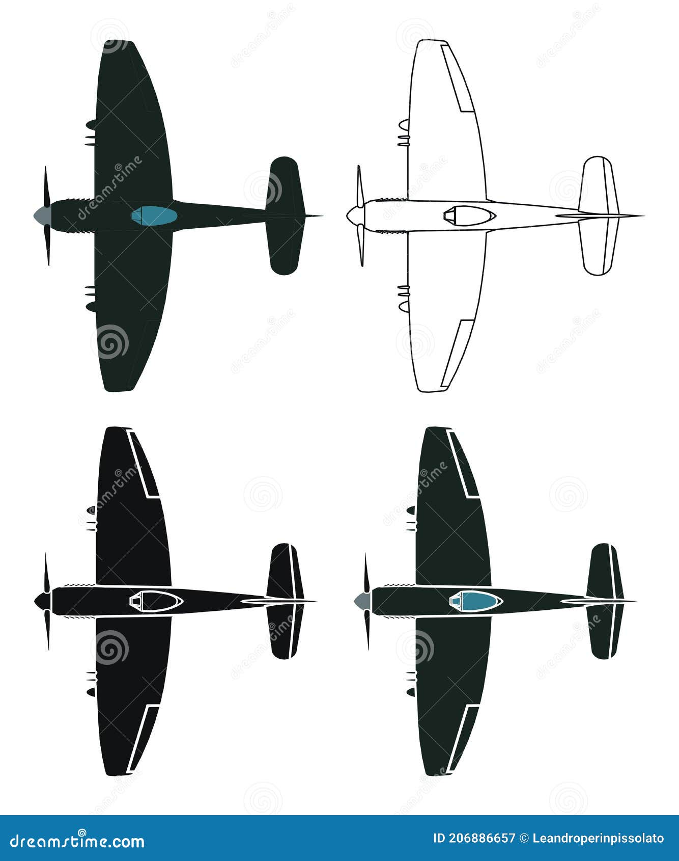Hawker Tempest Fighter Plane 1943. WW II Aircraft. Vintage Airplane ...
