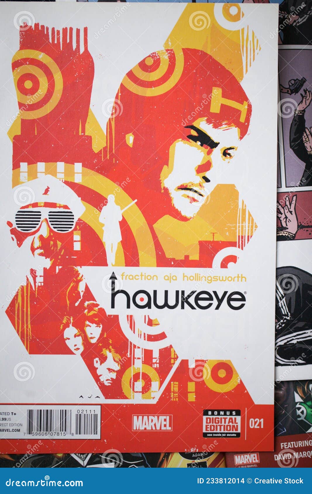 HAWKEYE comic book editorial stock image. Image of comics - 233812014