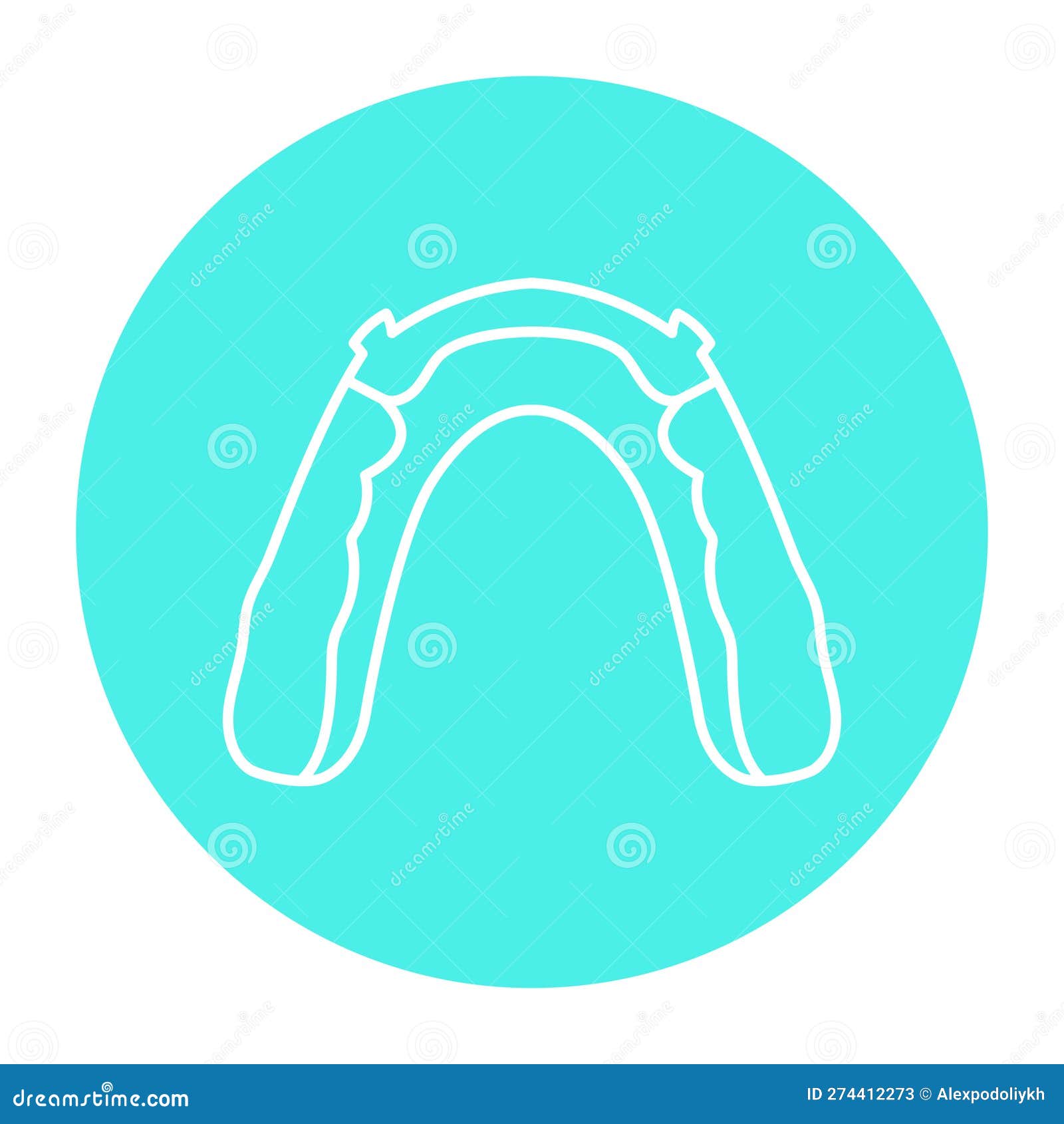Hawley Retainer Line Icon. Dental Prosthetic Stock Vector ...