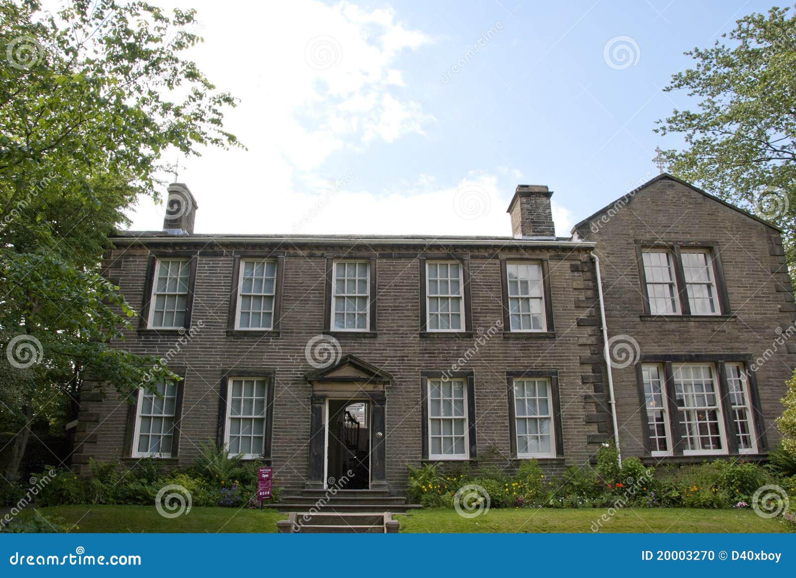 Haworth Parsonage stock photo. Image of house, tree, bush - 20003270