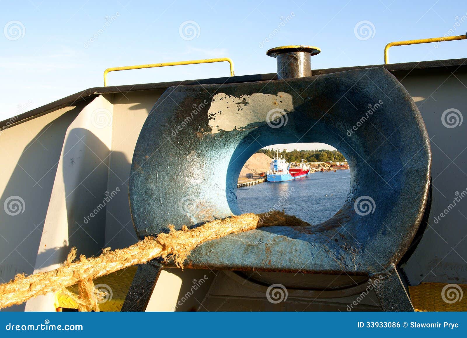 Hawse-hole stock photo. Image of black, water, side, quay - 33933086