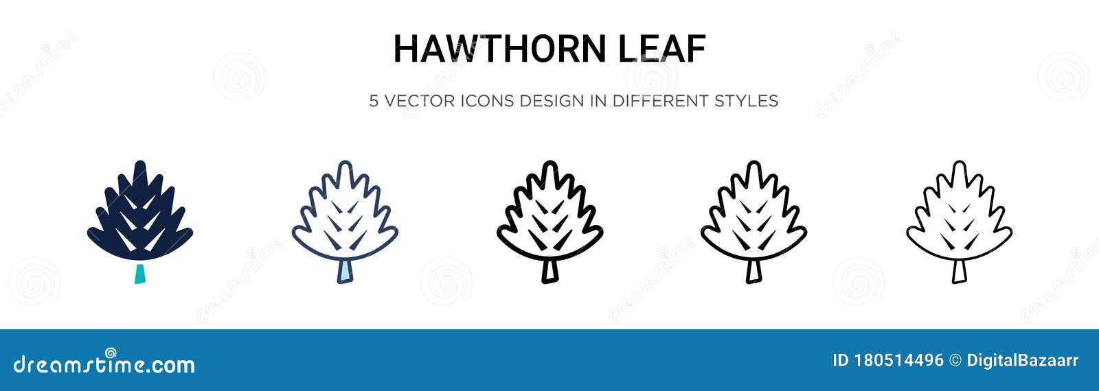 Hawthorn Leaf Icon in Filled, Thin Line, Outline and Stroke Style ...
