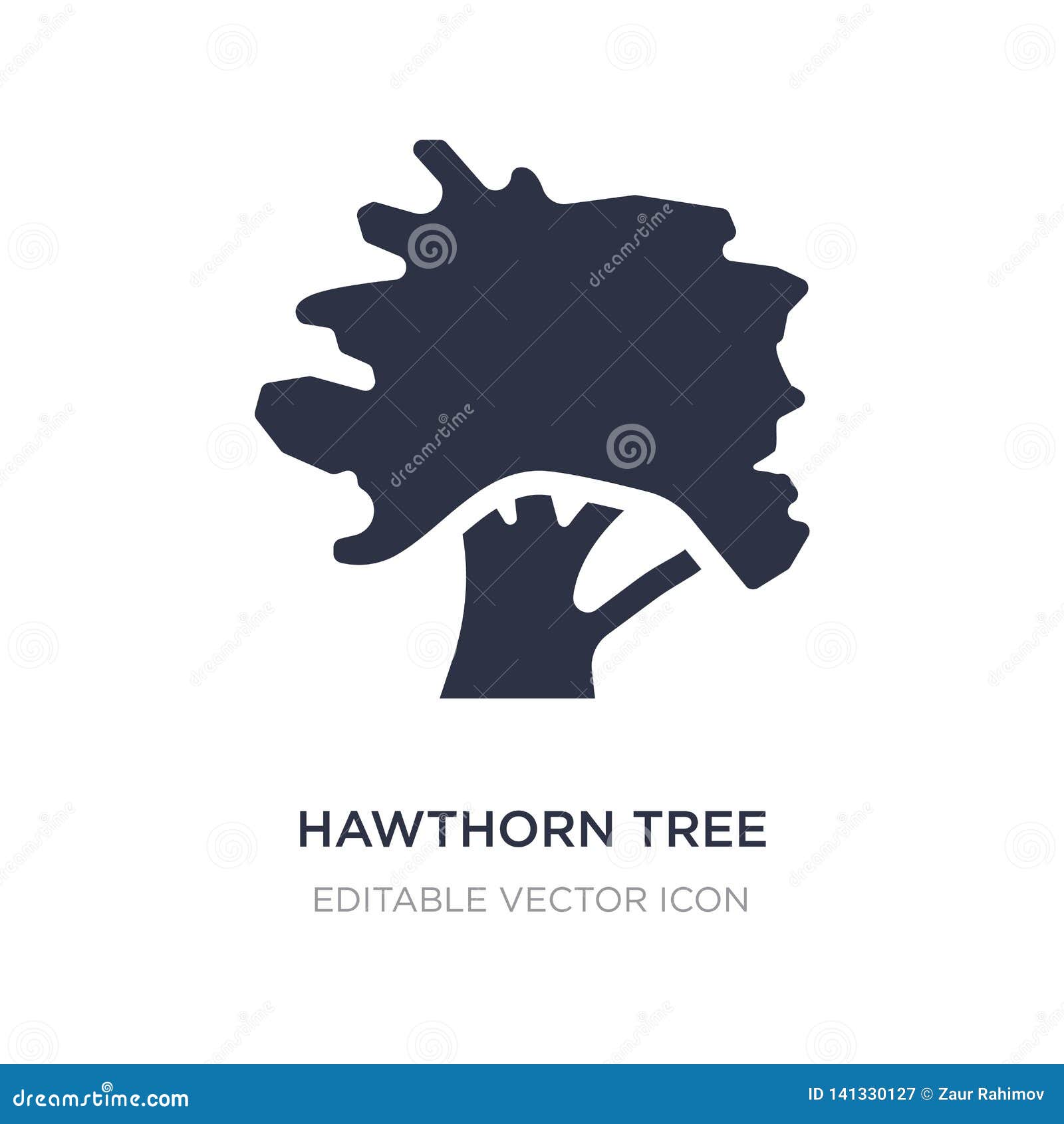 Hawthorn Tree Icon on White Background. Simple Element Illustration ...