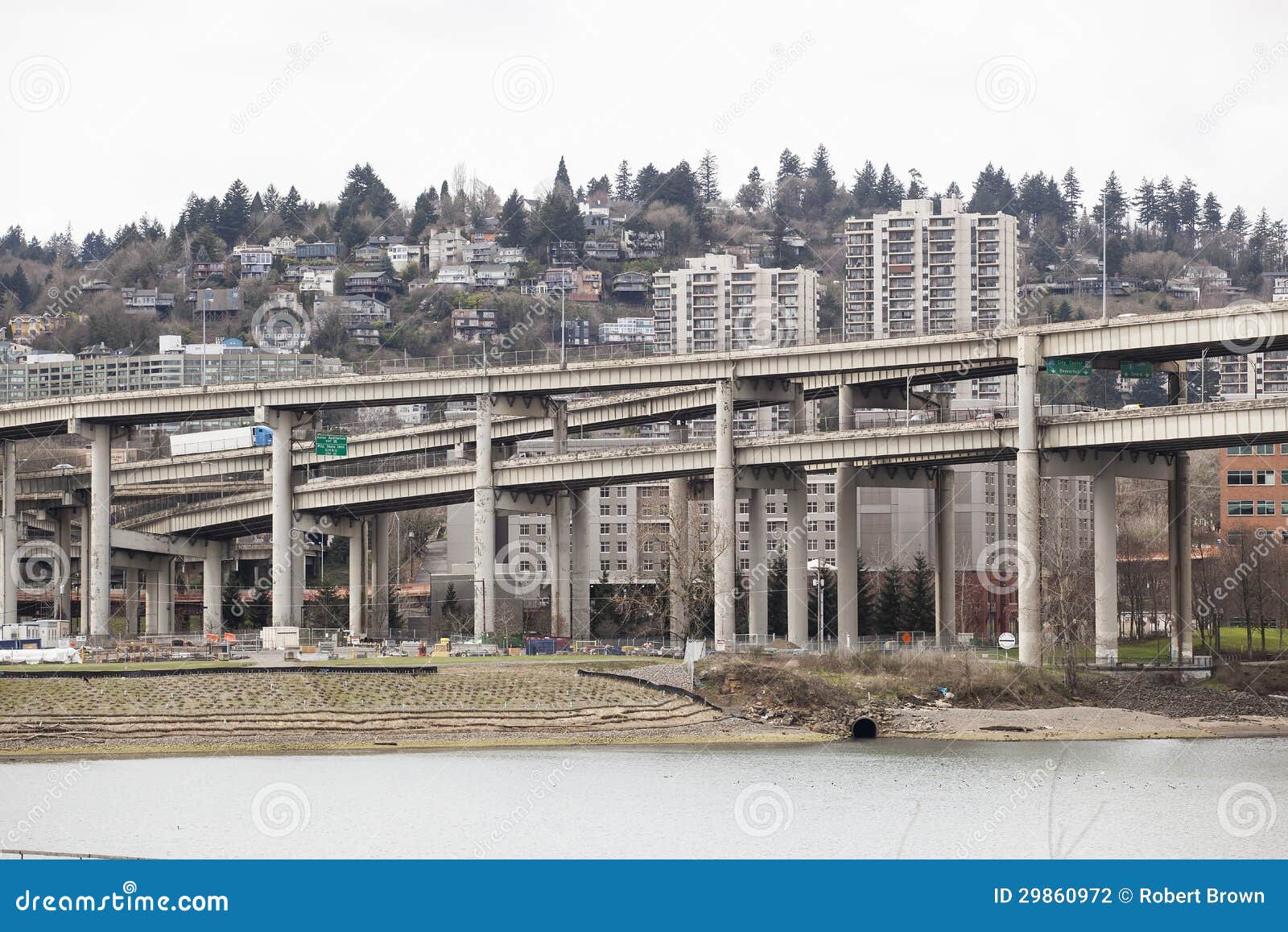 Hawthorne Bridge with Downtown Portland in the Background Stock Photo ...