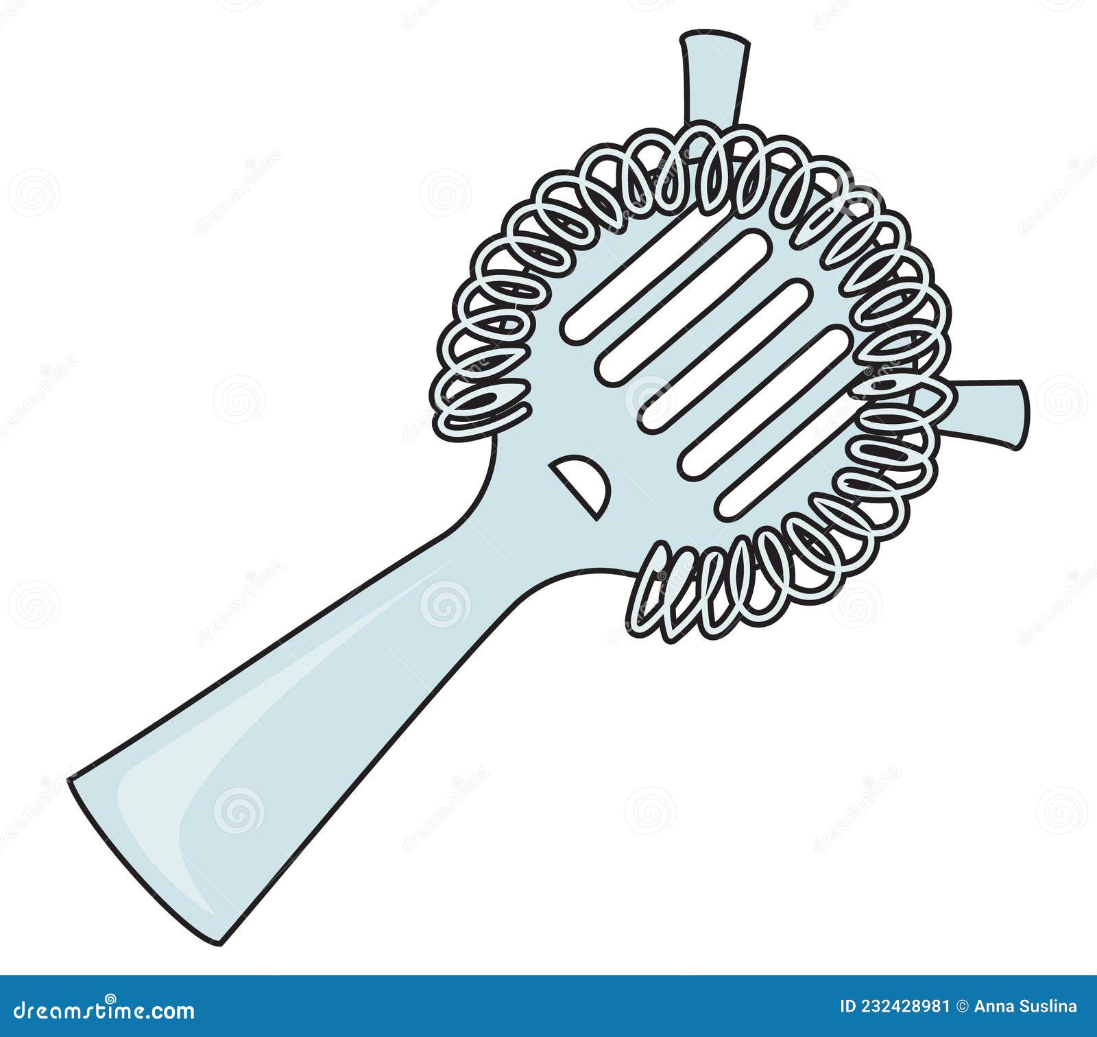 Hawthorne Strainer Bar Accessory. Hand-drawn Doodle Cartoon Style ...