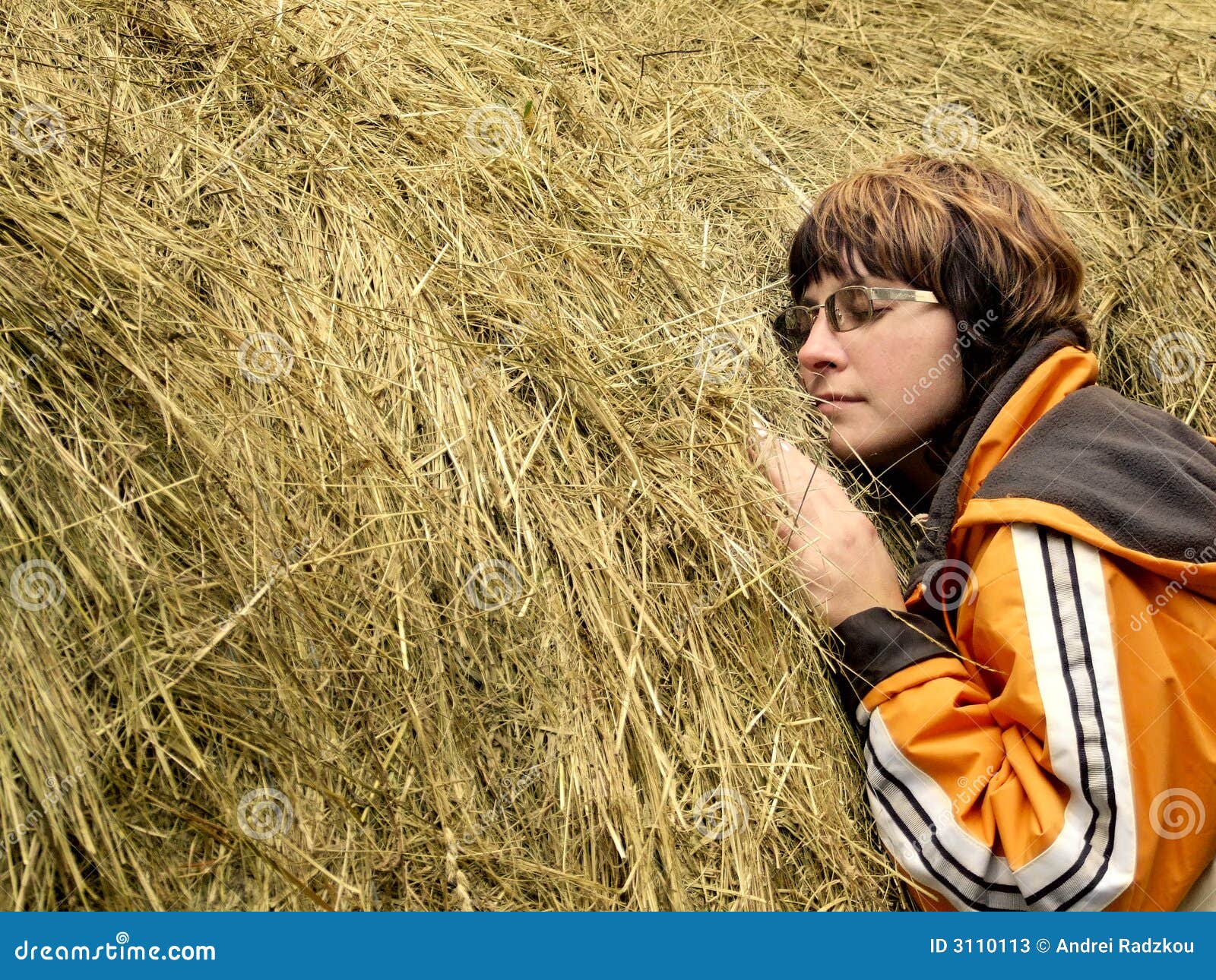 Hay stock image. Image of person, sleeping, rural, outdoors - 3110113