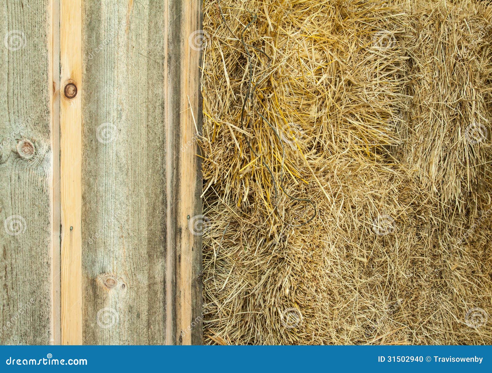 Hay Bails in the Barn for Horse Feed Stock Photo - Image of food ...