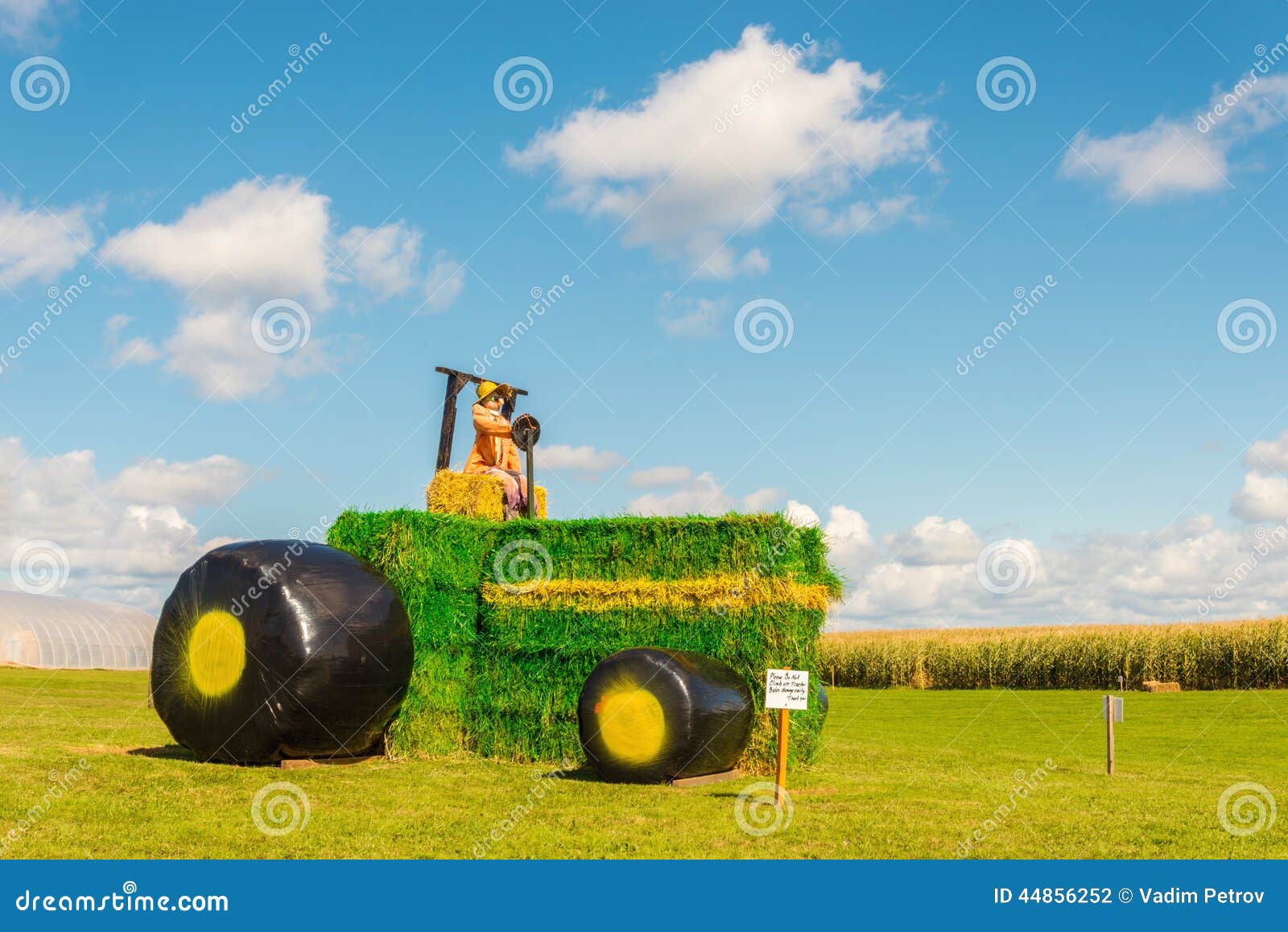 Hay Bale Figure stock photo. Image of canada, grass, island - 44856252