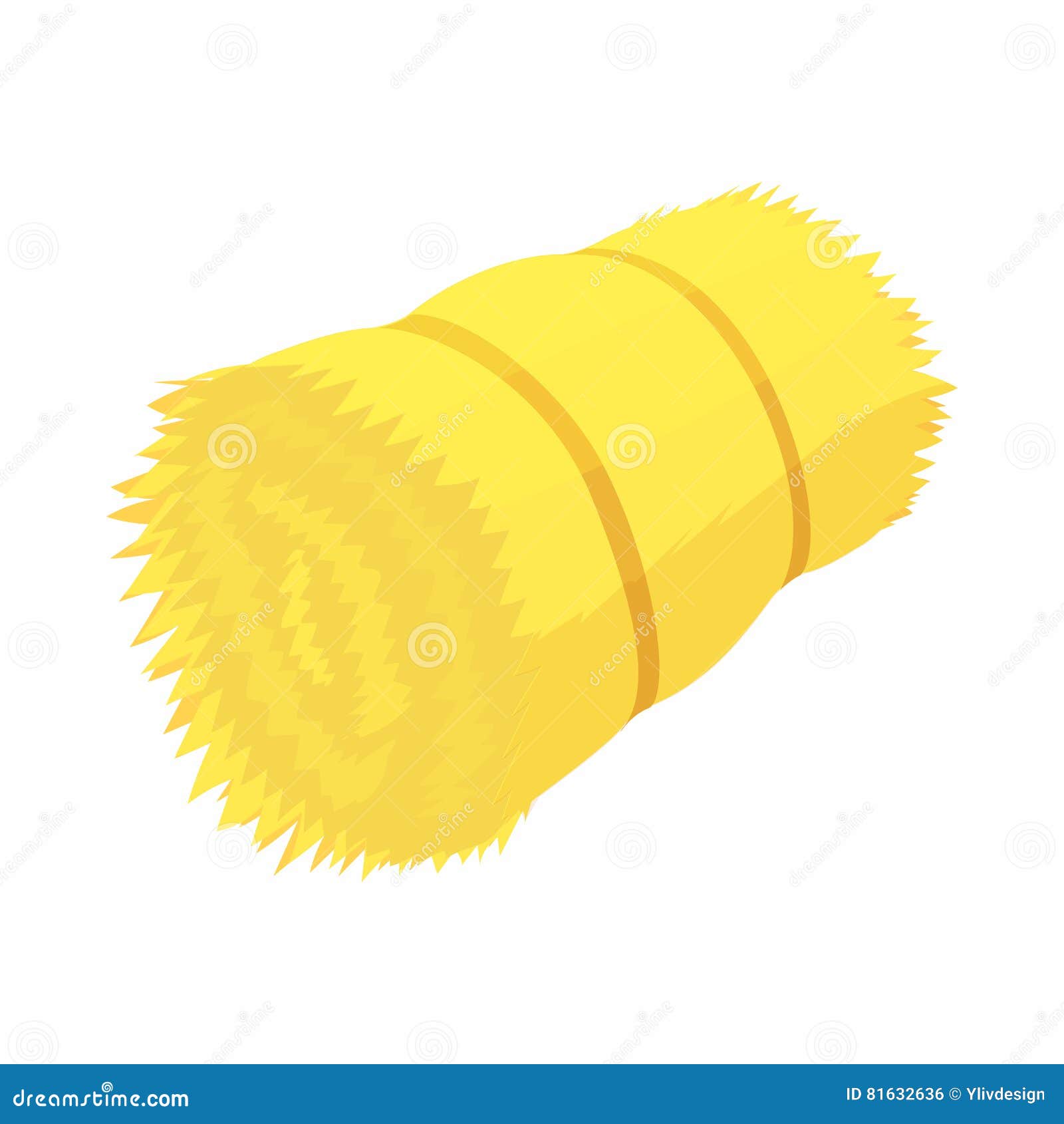 Hay Bale Icon in Cartoon Style Stock Vector - Illustration of barley ...