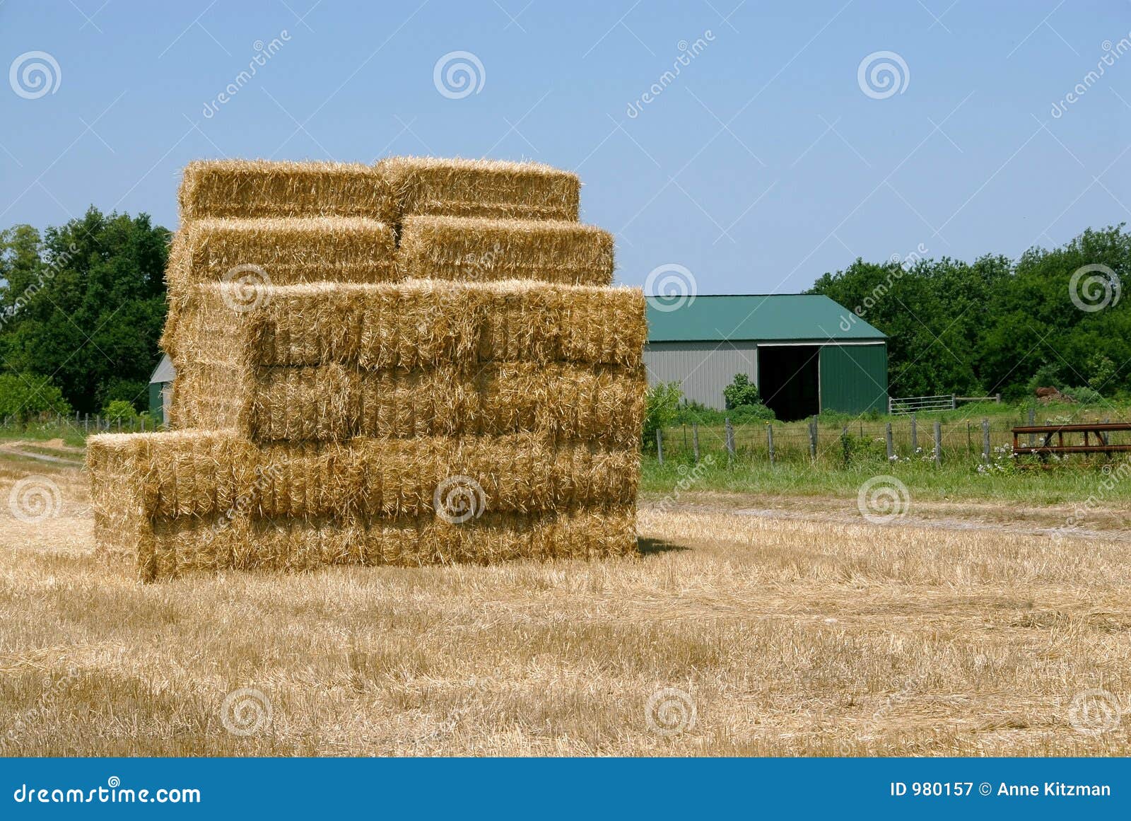 Hay Bale Stack Royalty Free Stock Photography - Image: 980157